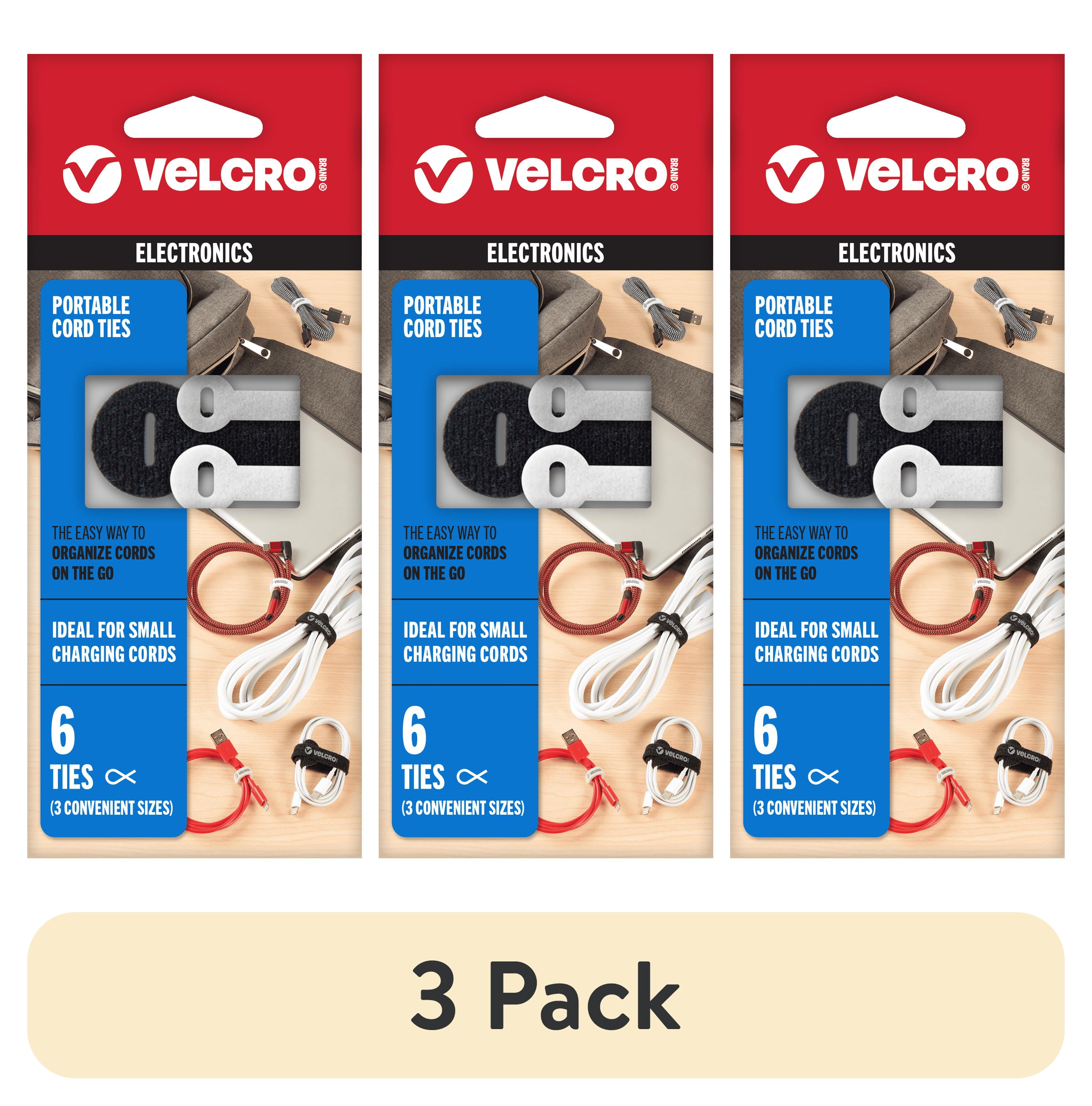 (3 pack) VELCRO Brand Portable Cord Ties, Organize Headphone Wires ...