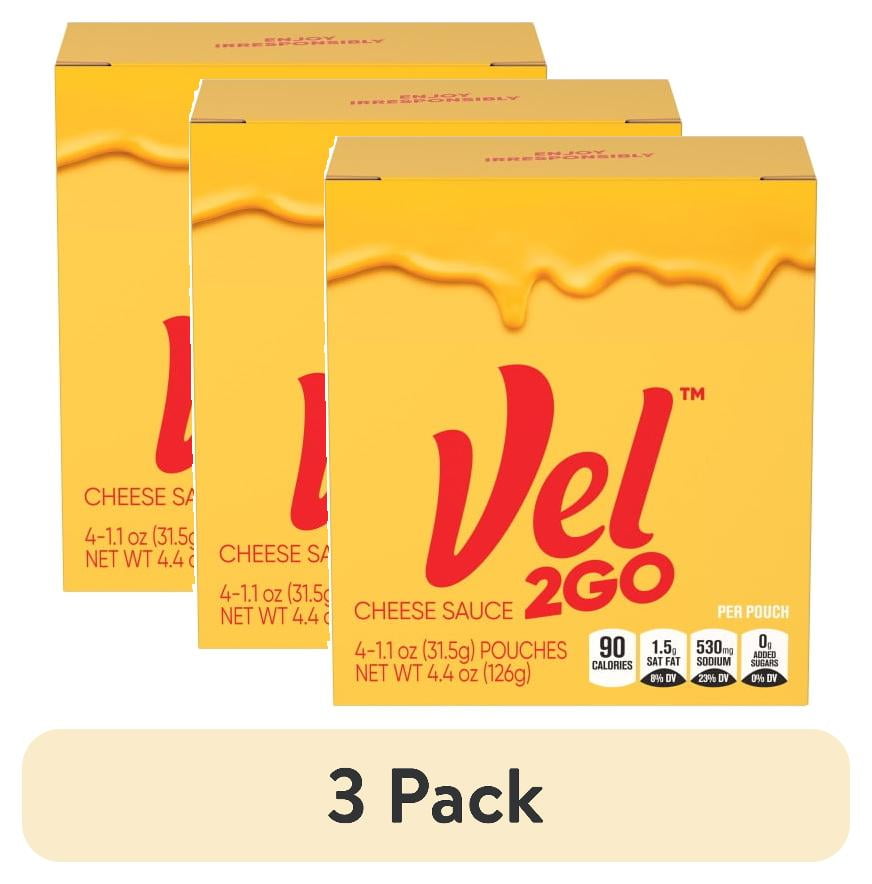 (3 pack) Velveeta Vel2Go Cheese Sauce, 1.1 oz Pouches, 4 per Box ...
