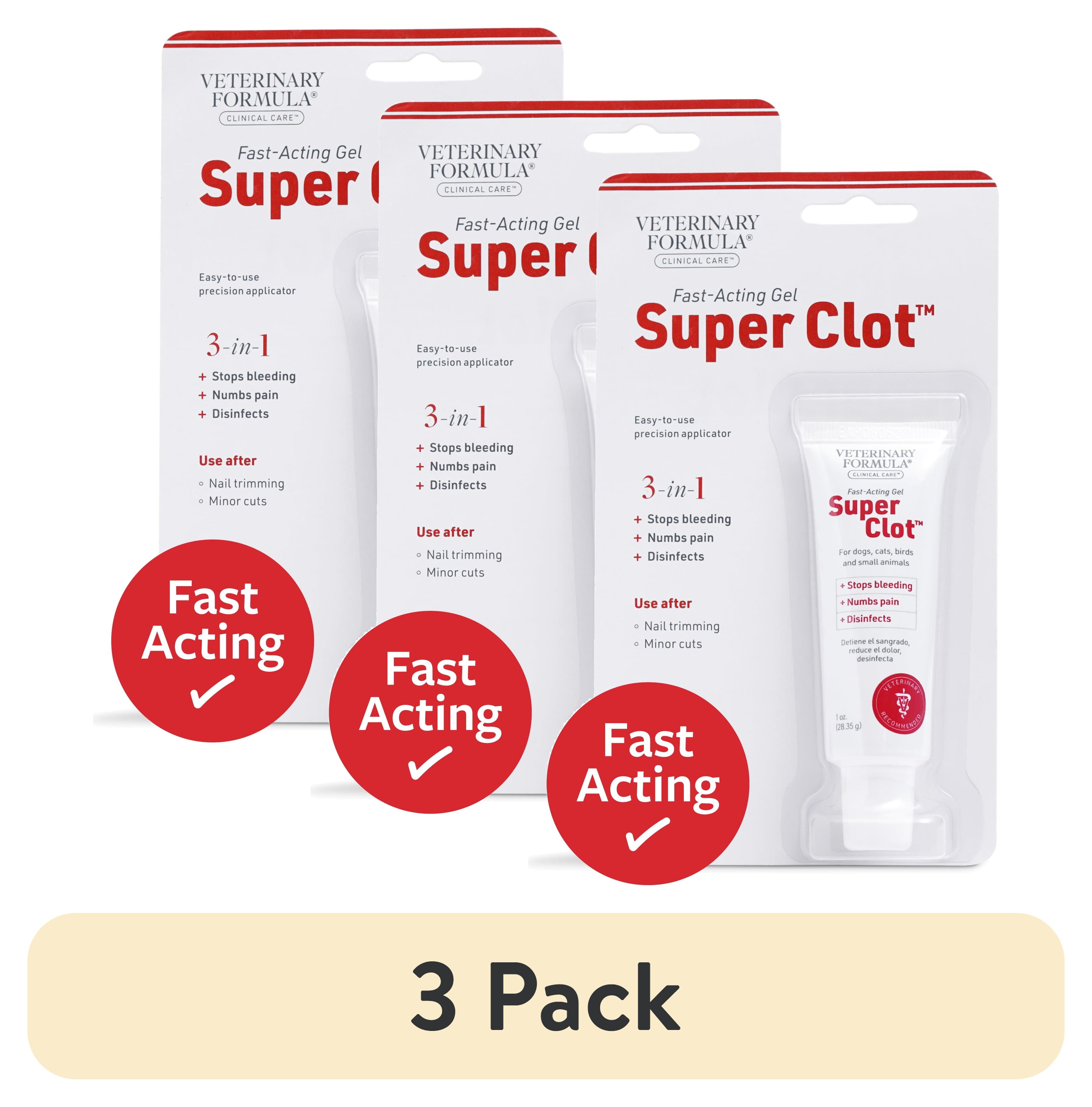 (3 pack) Veterinary Formula Clinical Care Super Clot Styptic Gel, 1 oz ...