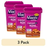(3 pack) Viactiv Calcium + Vitamin D3 Supplement Soft Chews, Caramel ...