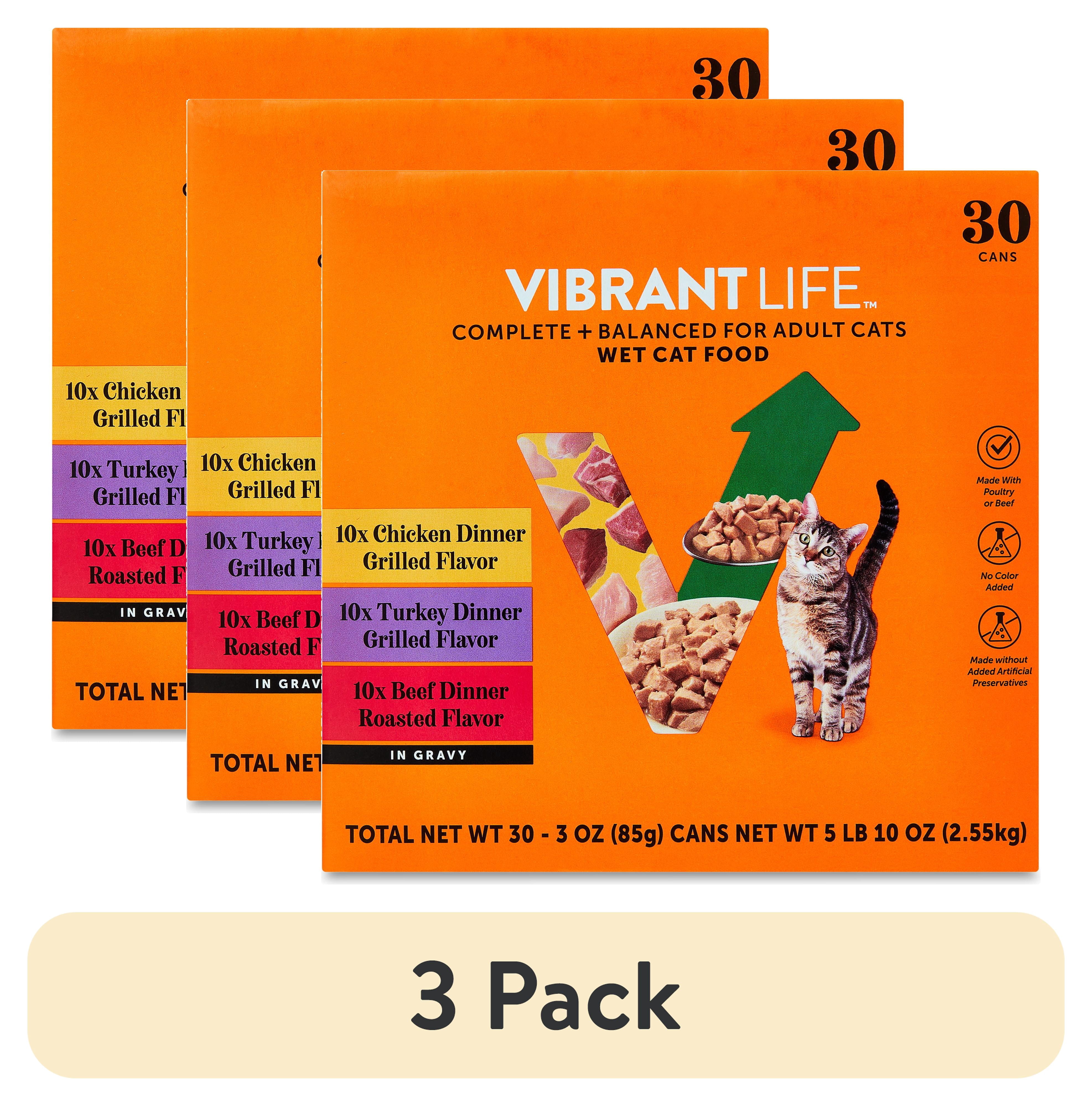 (3 pack) Vibrant Life Variety Pack Grilled & Roasted Flavor in Gravy ...
