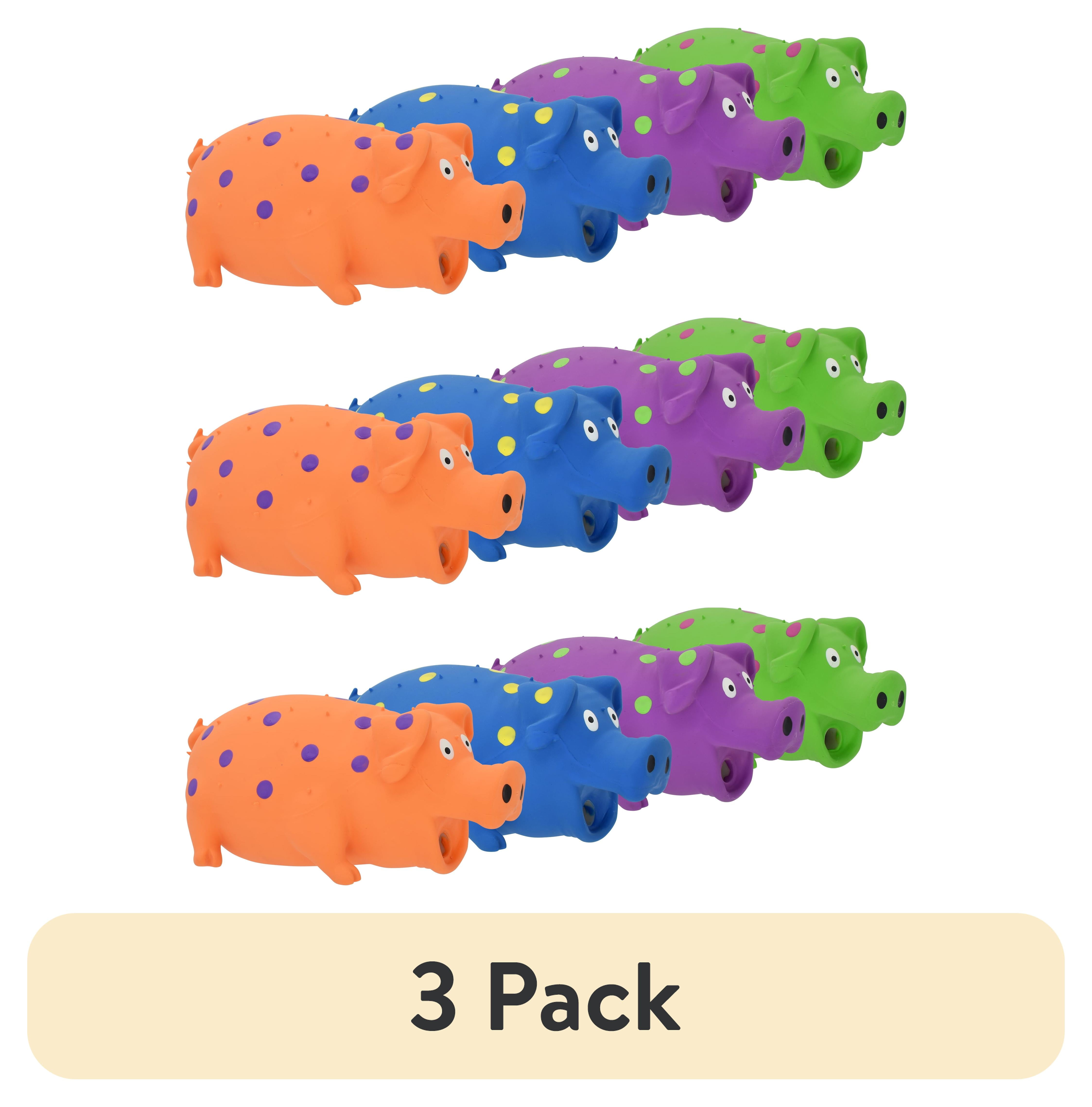 (3 pack) Vibrant Life Playful Buddy Pigglesworth Latex Pig Dog Toy ...
