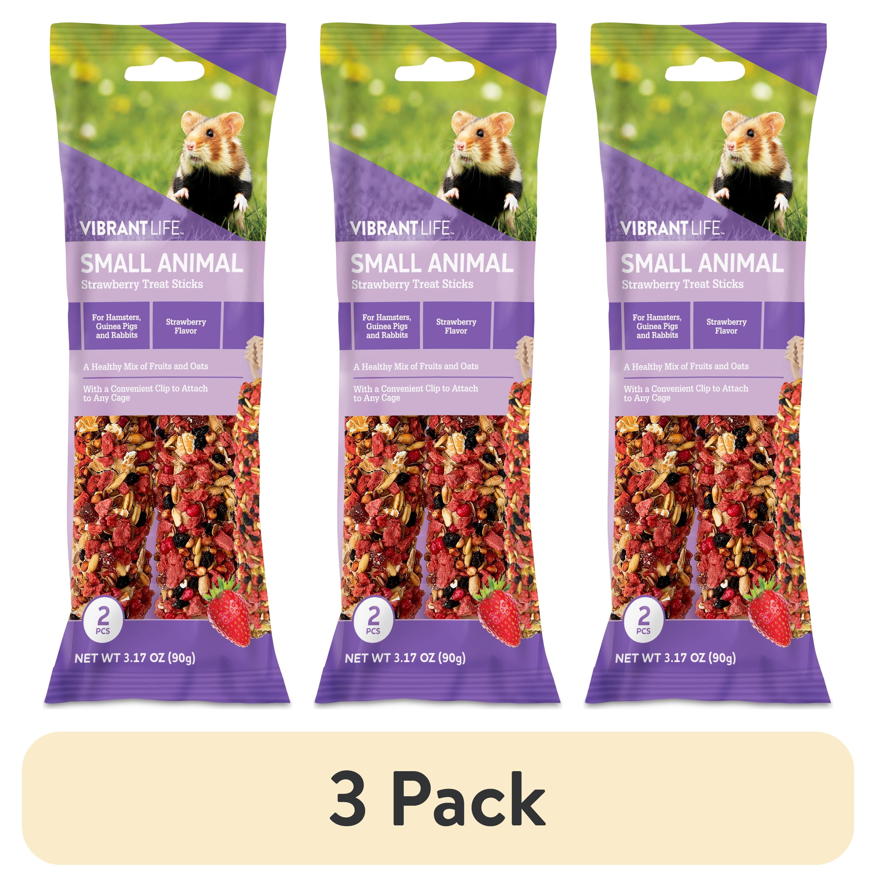 (3 pack) Vibrant Life Small Animal Treat Sticks, Strawberry, 3.17 oz ...