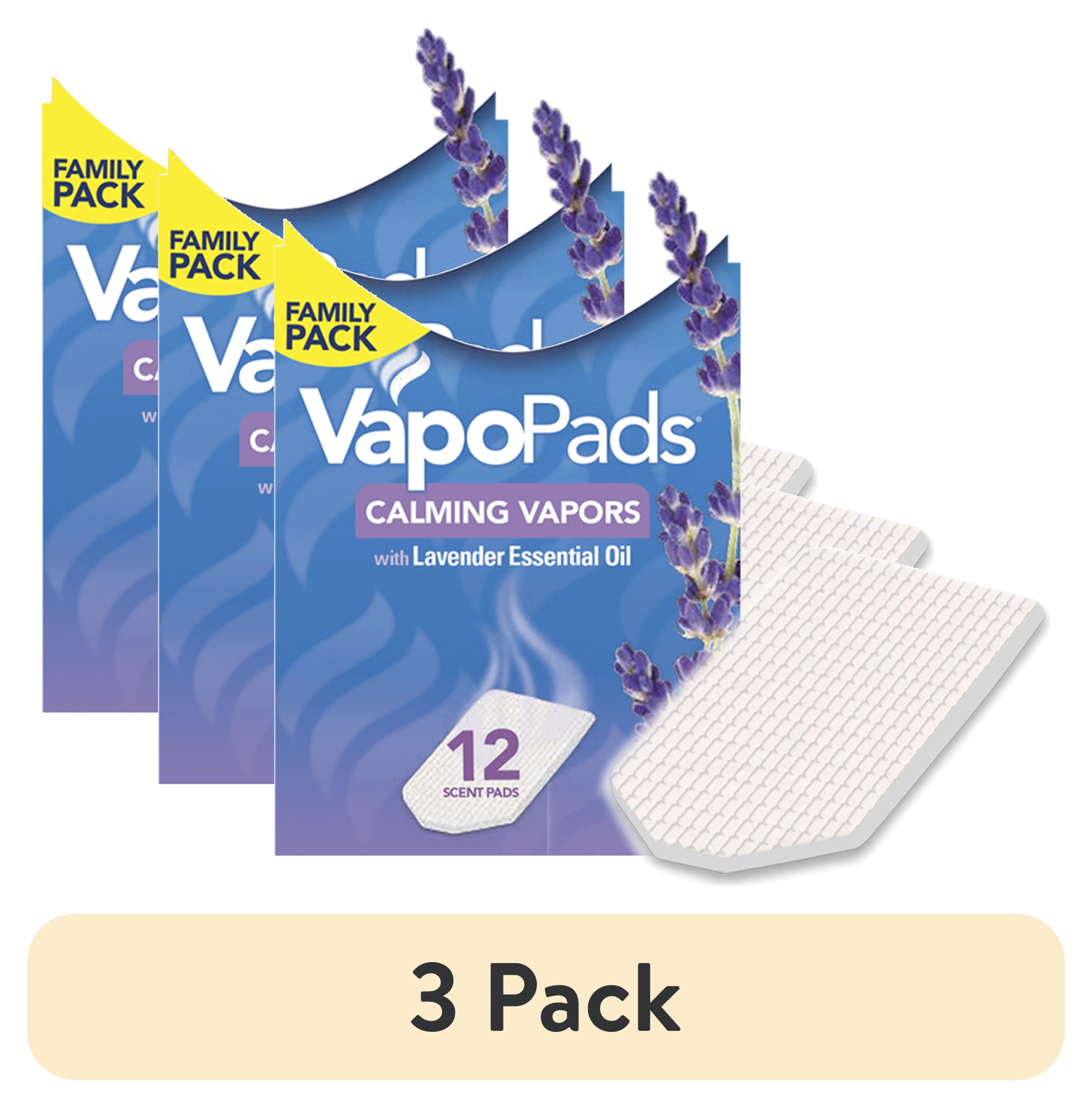 (3 pack) Vicks Vapo Pads with Menthol and Lavender, Calming, Cold and ...