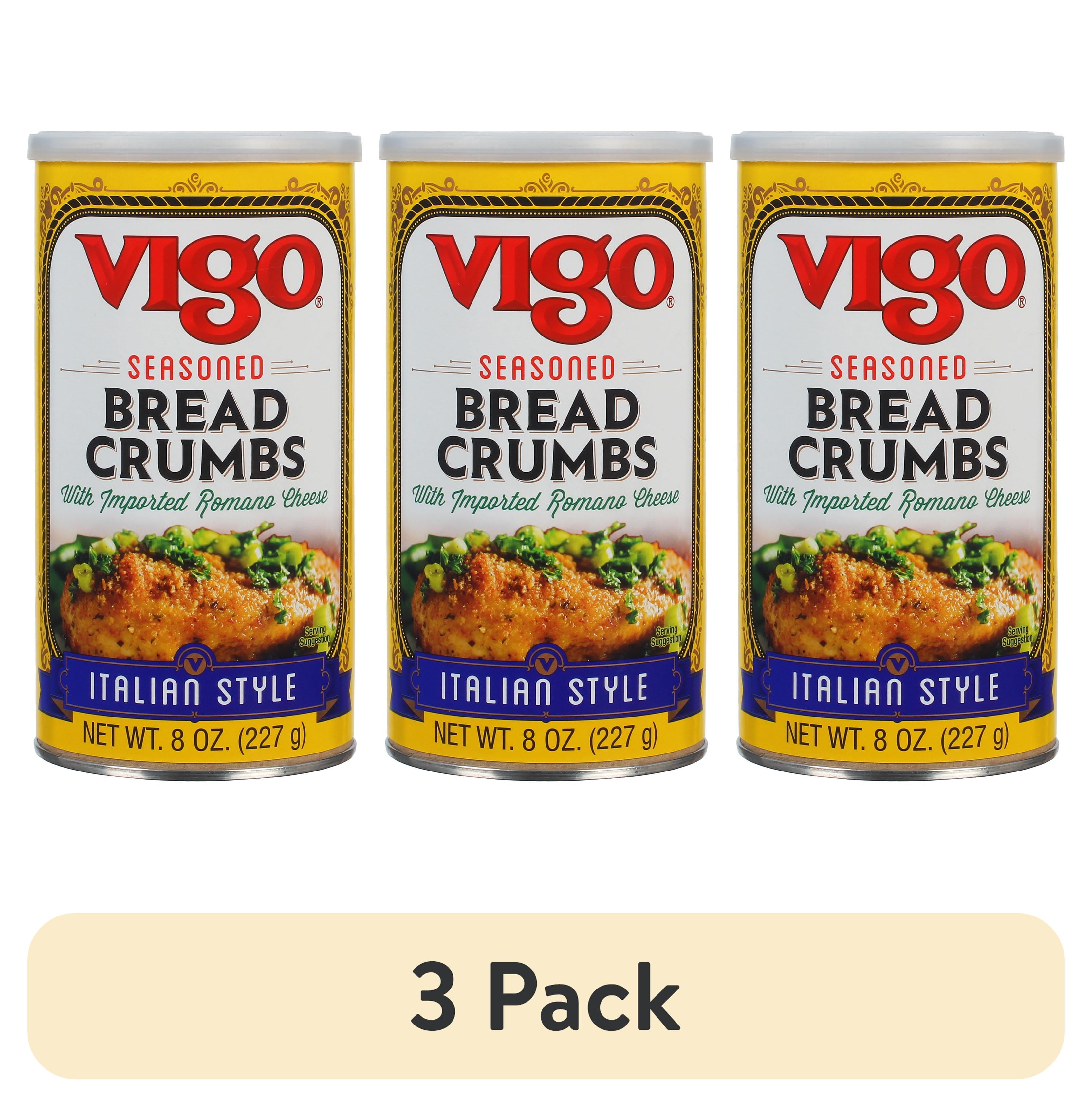 (3 pack) Vigo Seasoned Italian Style Breadcrumbs, 8 oz, About 8 ...