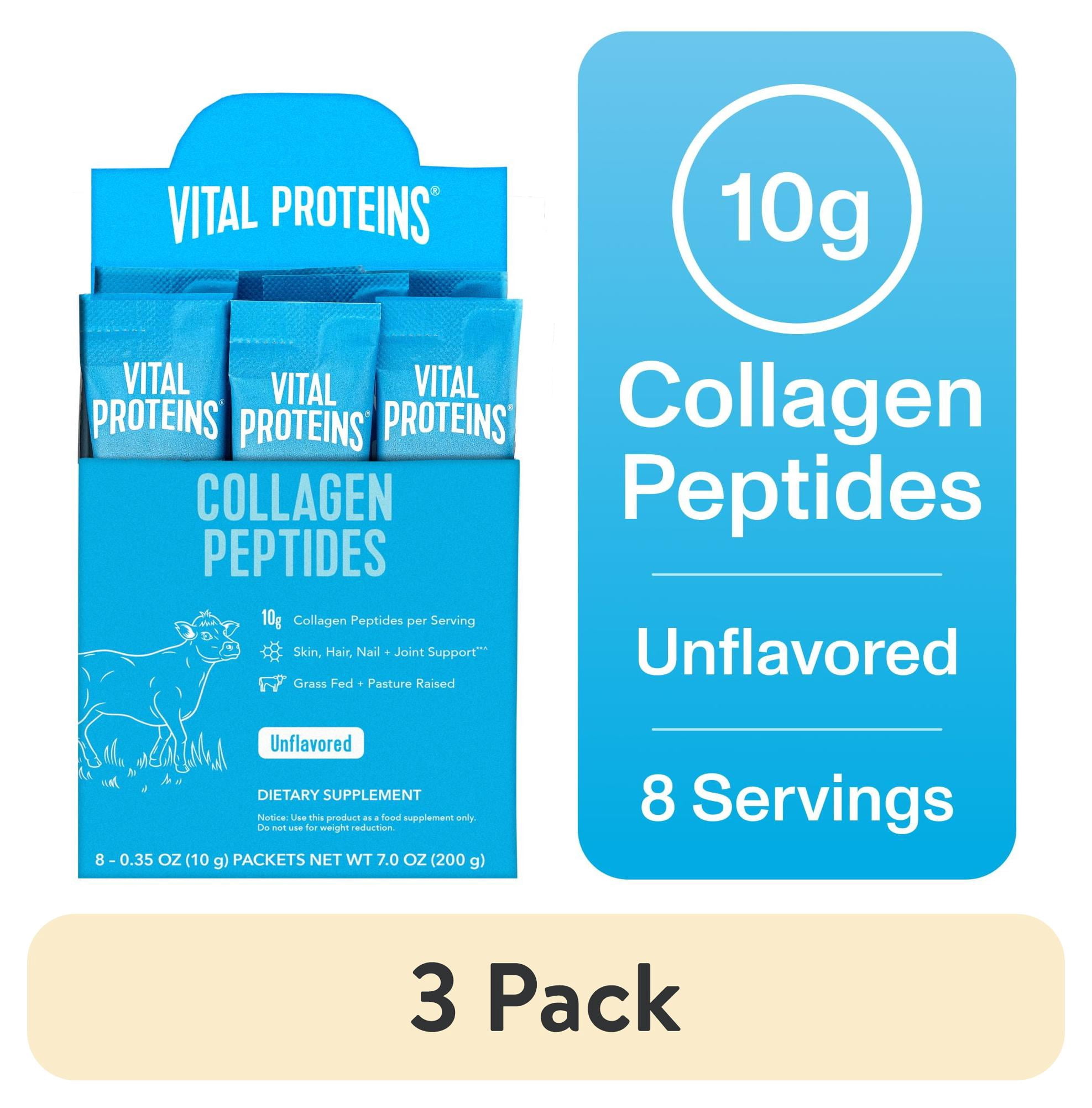 (3 pack) Vital Proteins Collagen Peptides Powder Stick Packs for Joints ...