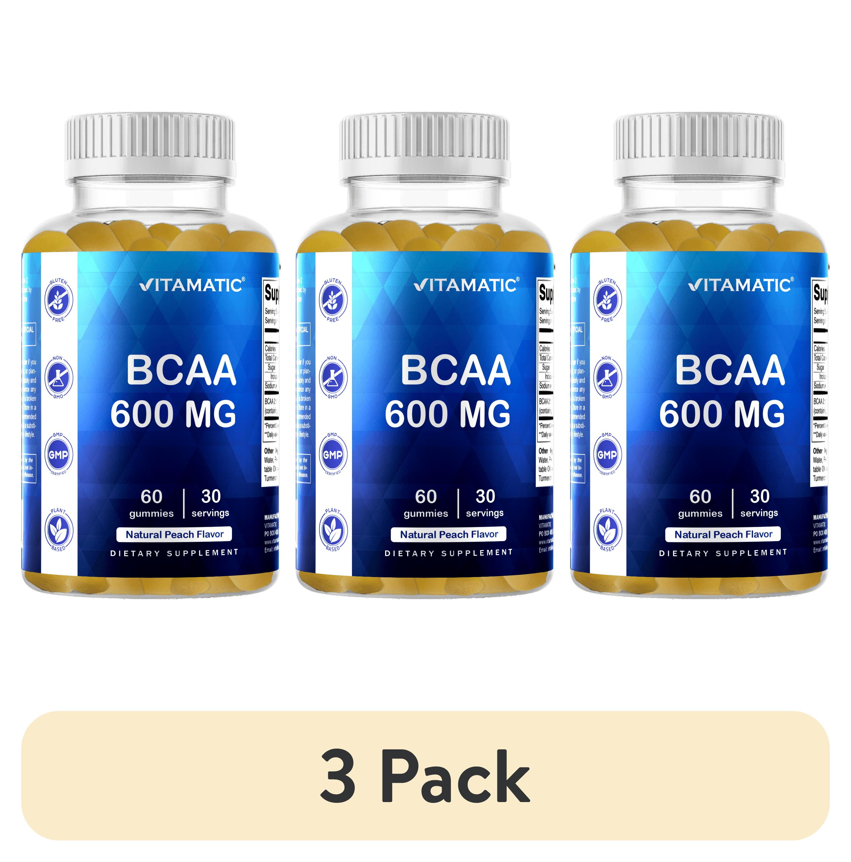 (3 pack) Vitamatic BCAA Gummies - Branch Chain Amino Acid Supplements ...
