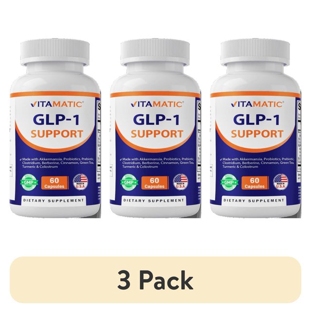(3 pack) Vitamatic GLP-1 Support Supplement for Men & Women 60 Capsules ...