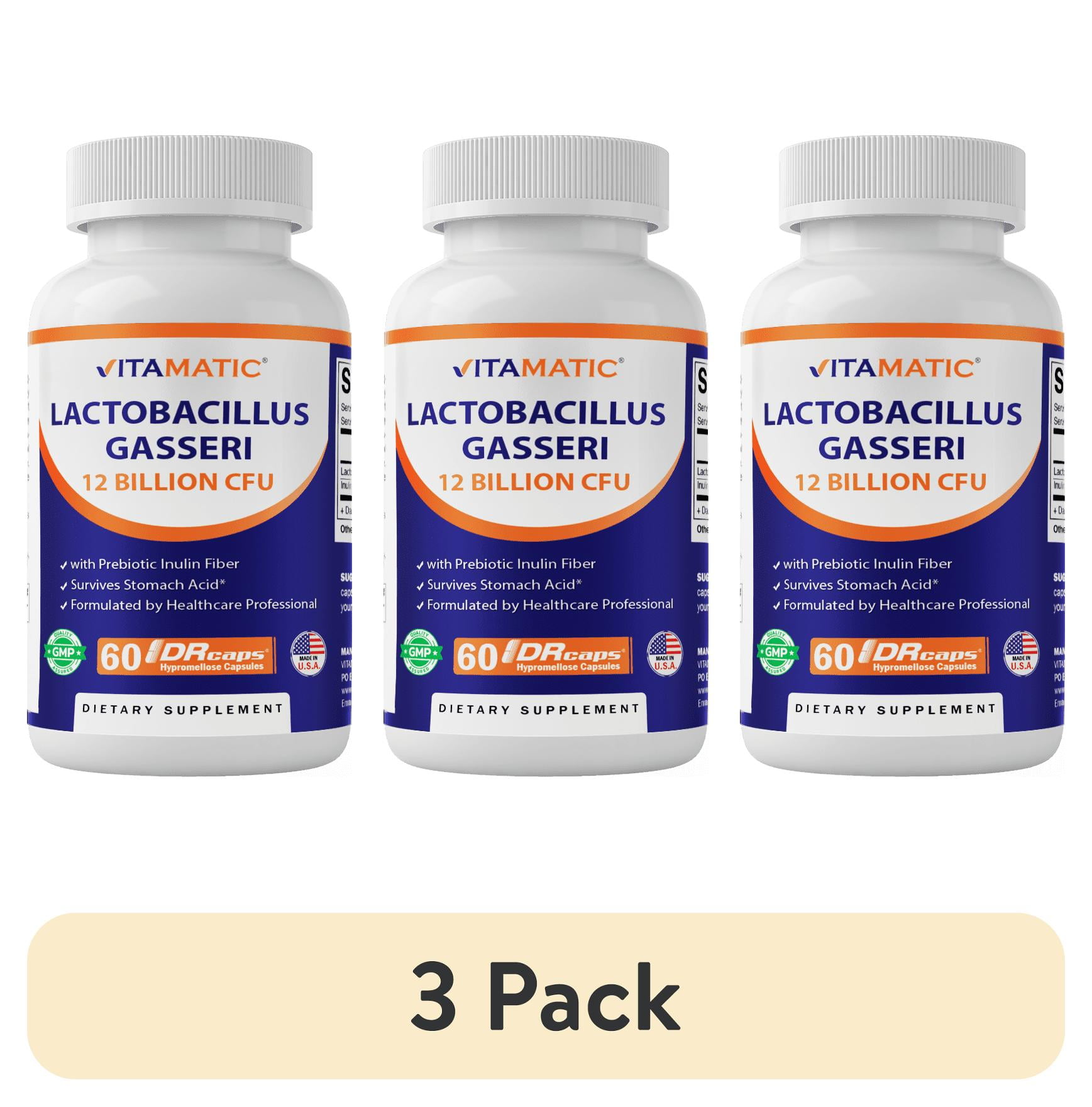 (3 pack) Vitamatic Lactobacillus Gasseri - 12 Billion per DR Capsule ...