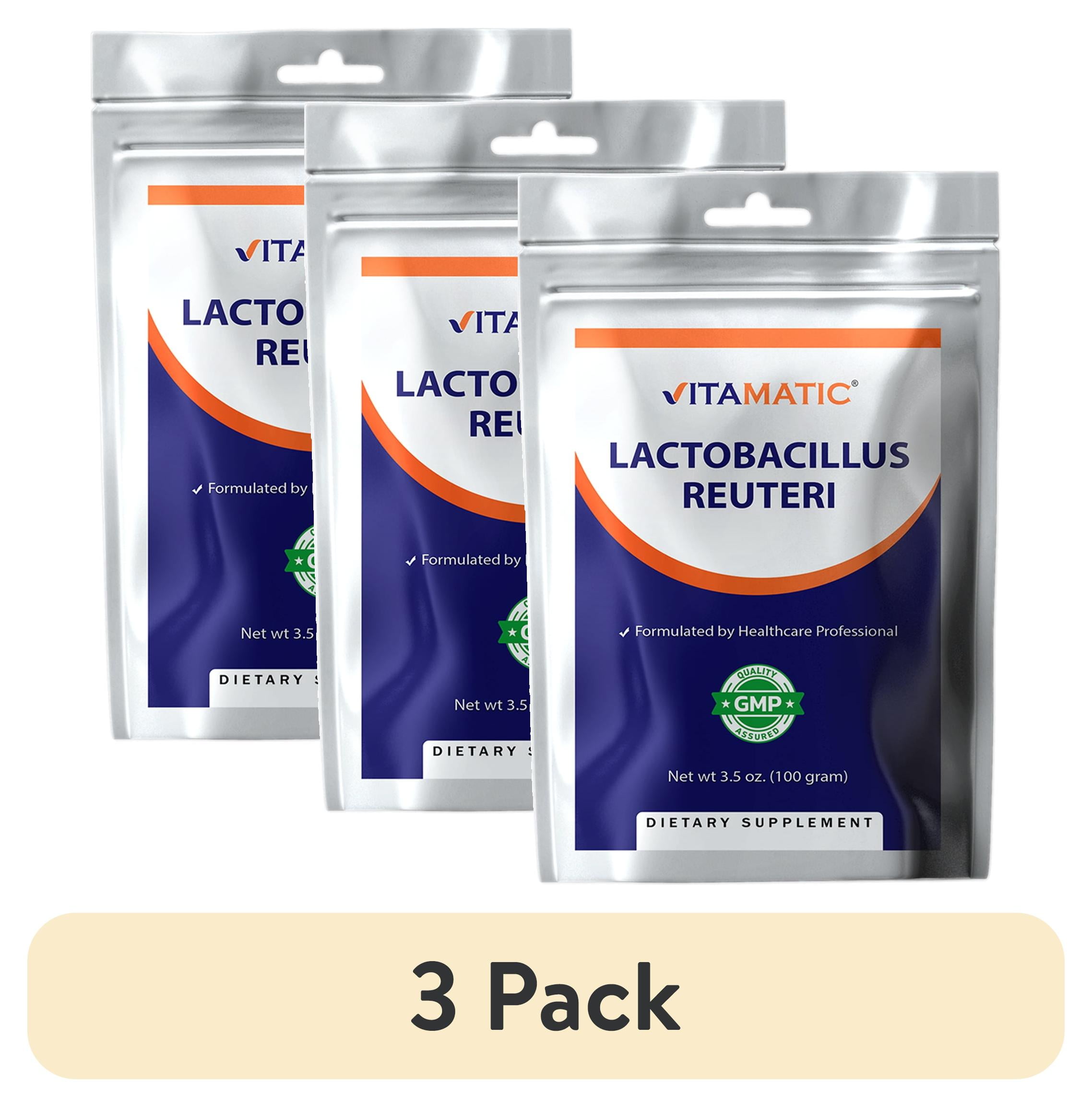 (3 pack) Vitamatic Lactobacillus Reuteri Probiotic Powder - Digestive ...
