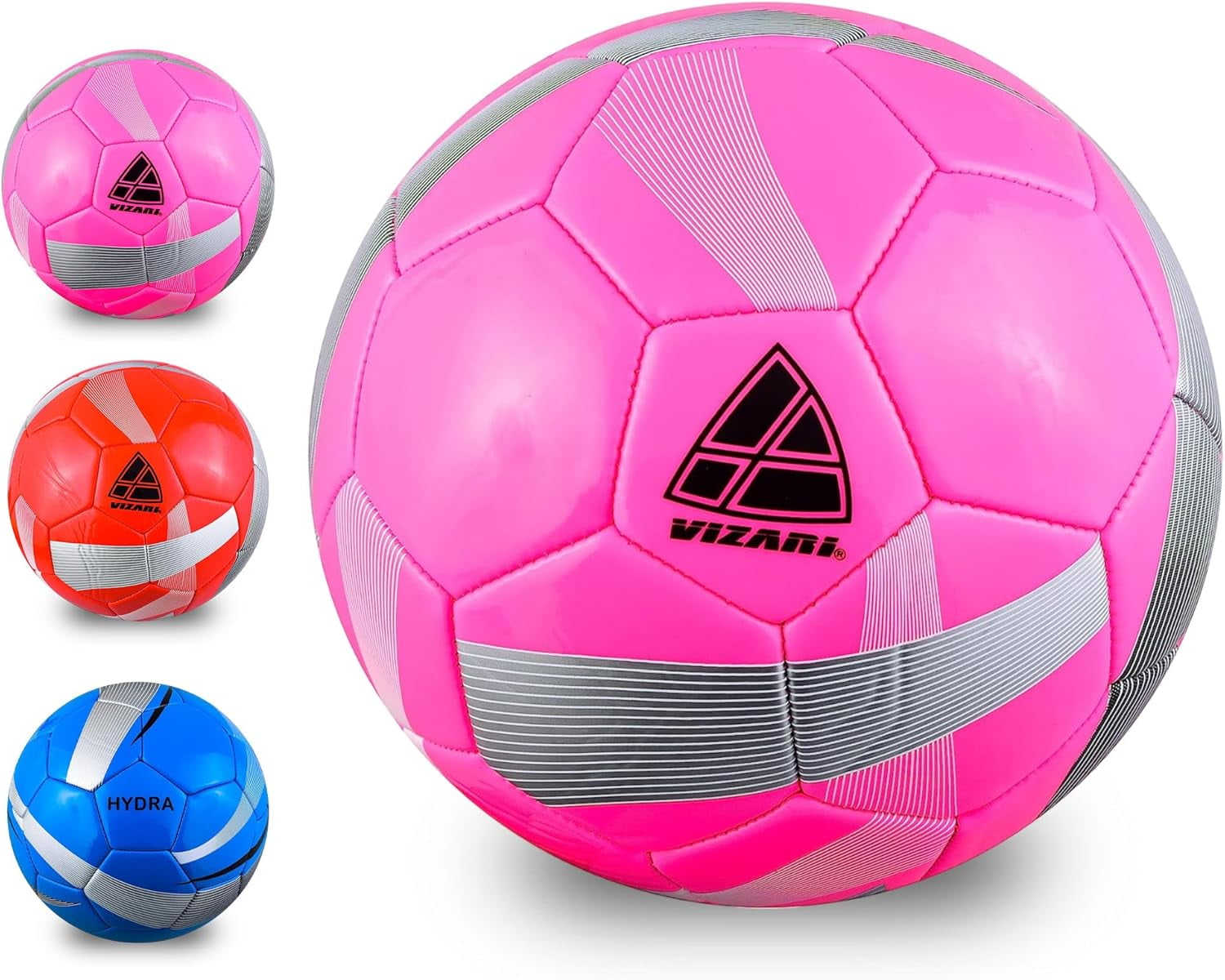 (3 pack) Vizari Hydra Soccer Ball for Youth & Adults | Sizes 3, 4, 5 ...