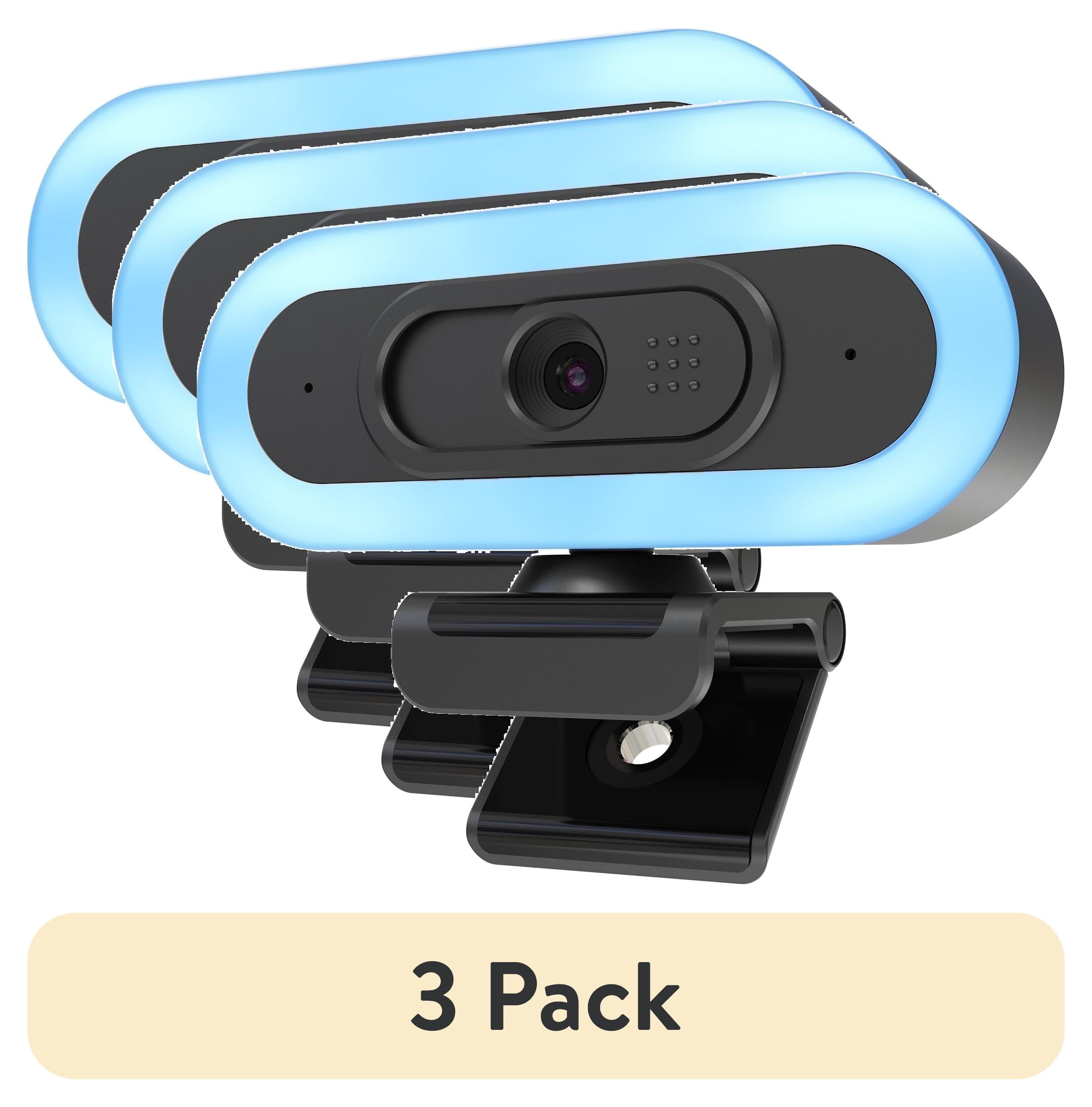 (3 pack) Vizolink 2K/1080p Gaming Webcam with RGB&Fill Light Compatible ...