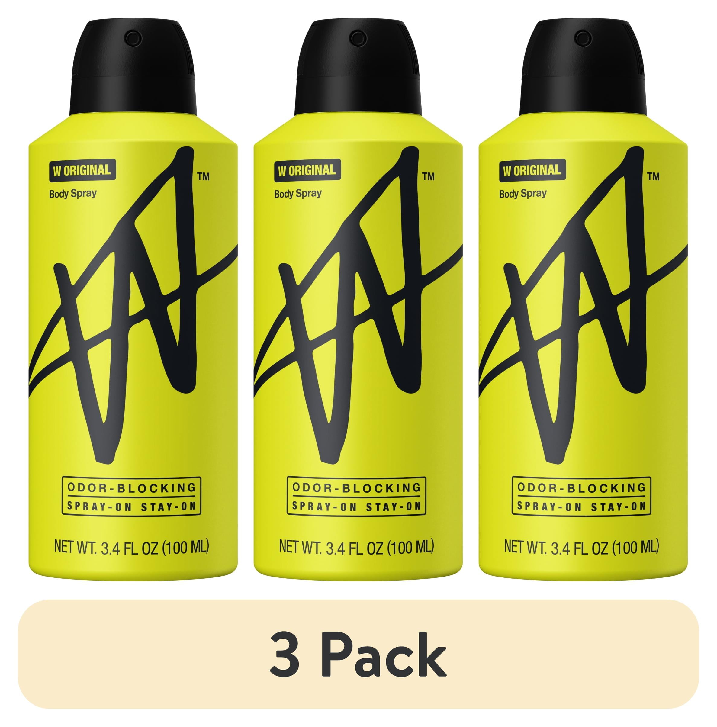 (3 pack) W By Jake Paul Body Spray - Odor Blocking - Long Lasting - W ...