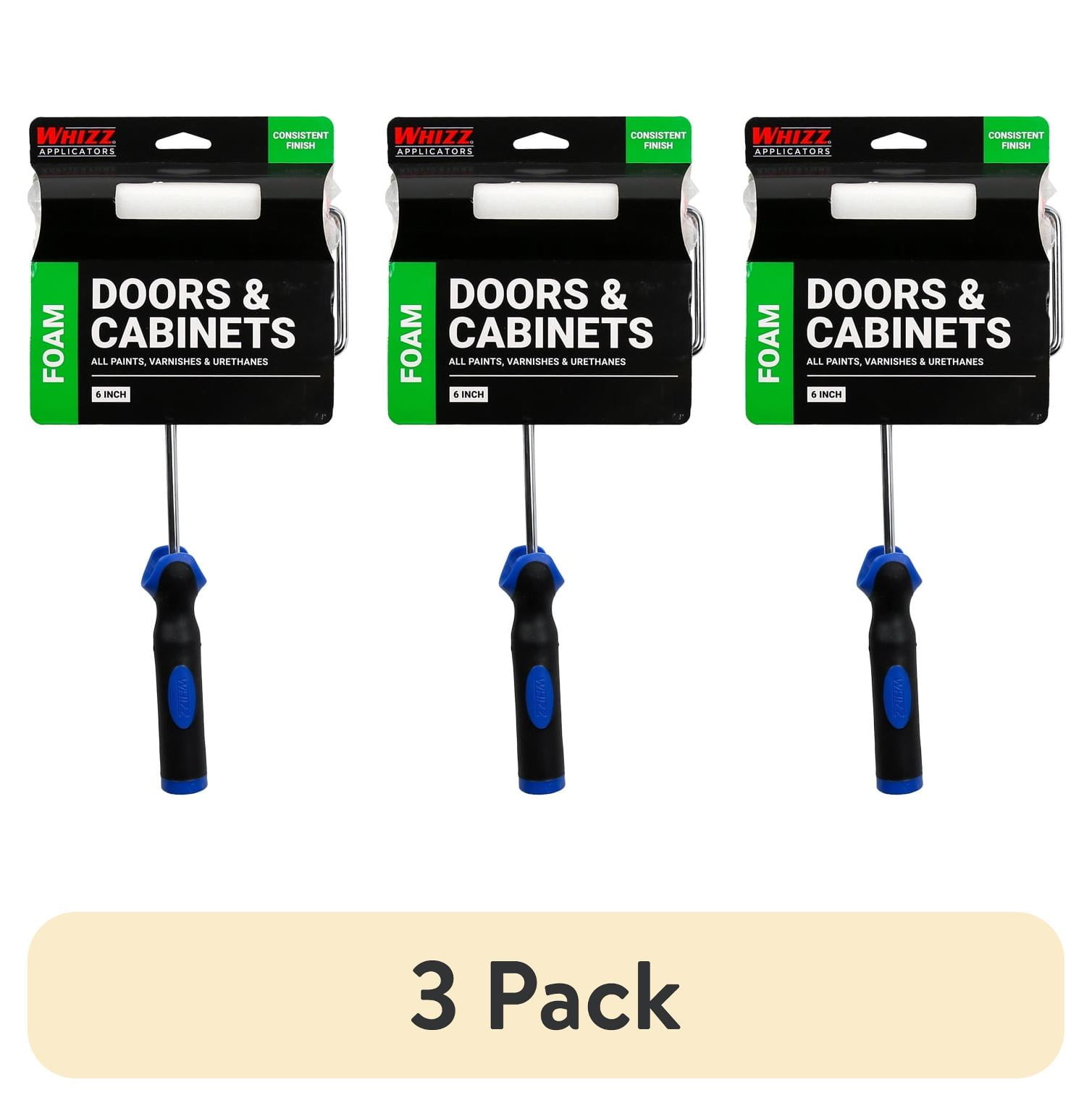 (3 pack) WHIZZ 6" Foam Mini Paint Roller with Handle for Cabinets ...
