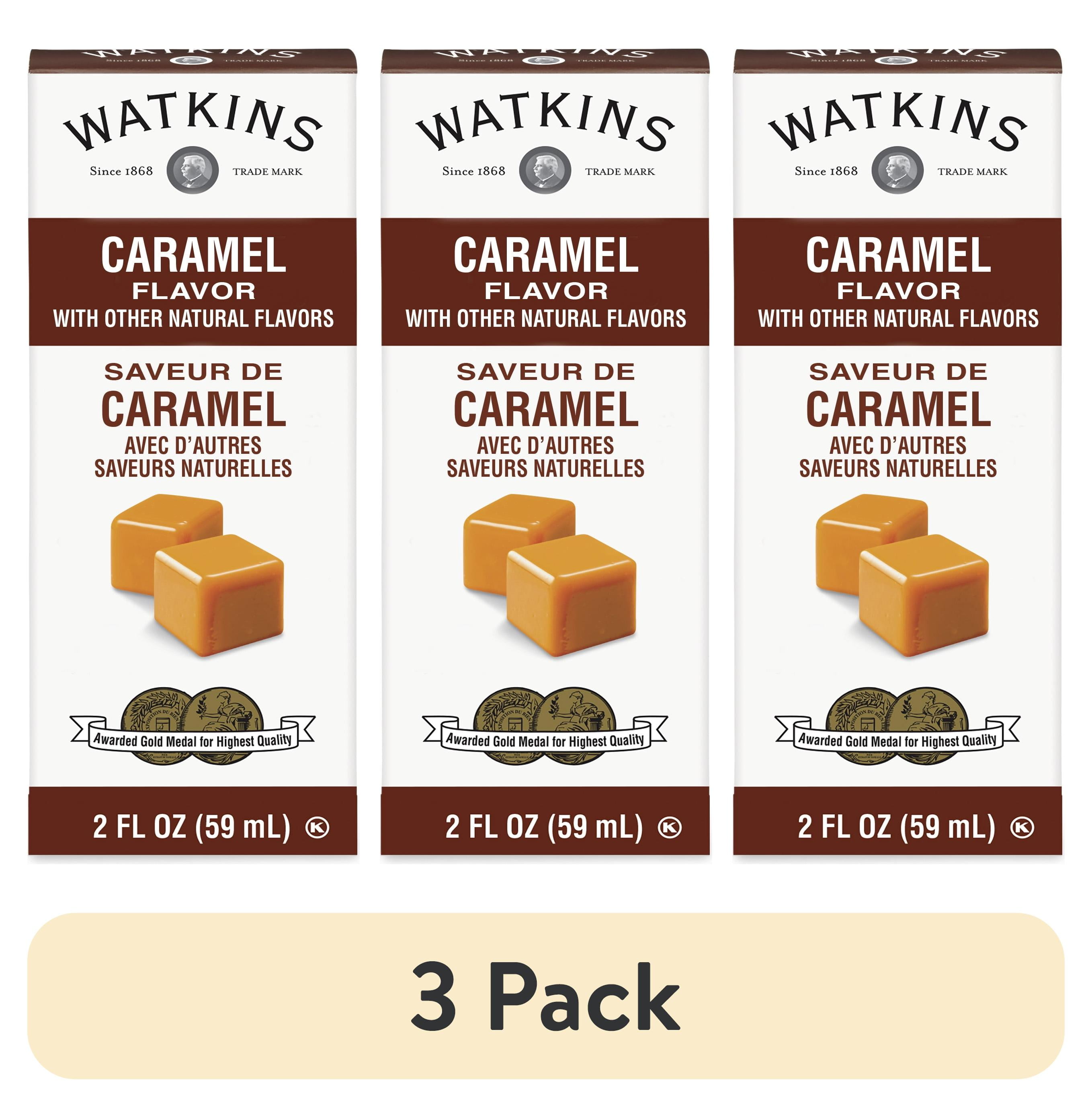(3 pack) Watkins Imitation Caramel Extract, 2 fl oz (Plastic Container ...