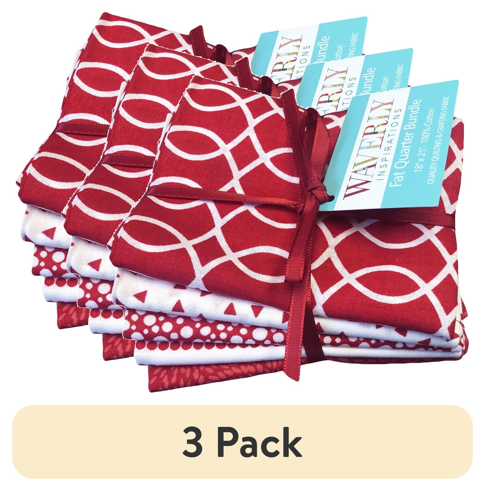 (3 pack) Waverly Inspirations 100% Cotton 18" x 21" Fat Quarter Poppy ...
