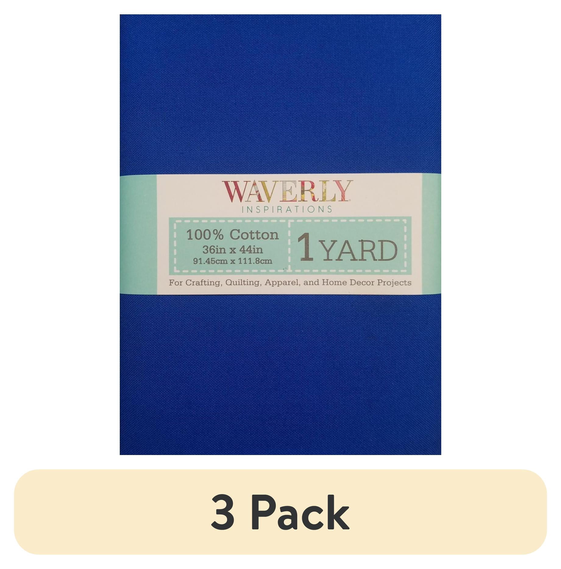 (3 pack) Waverly Inspirations 44" x 1 Yard Cotton Precut Solid Lapis ...