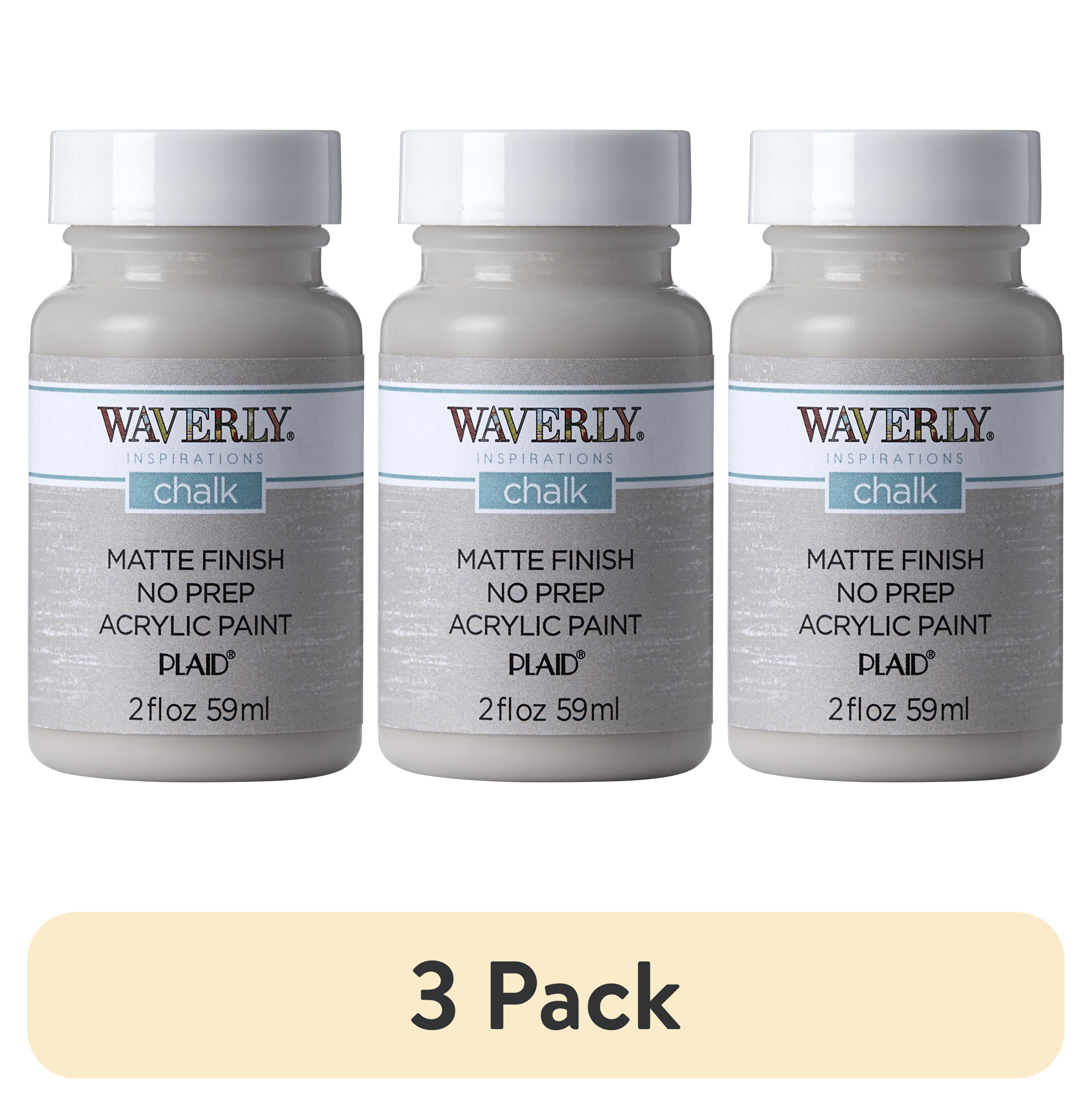 (3 pack) Waverly Inspirations Acrylic Ultra Matte Chalk Paint, 2 fl oz ...