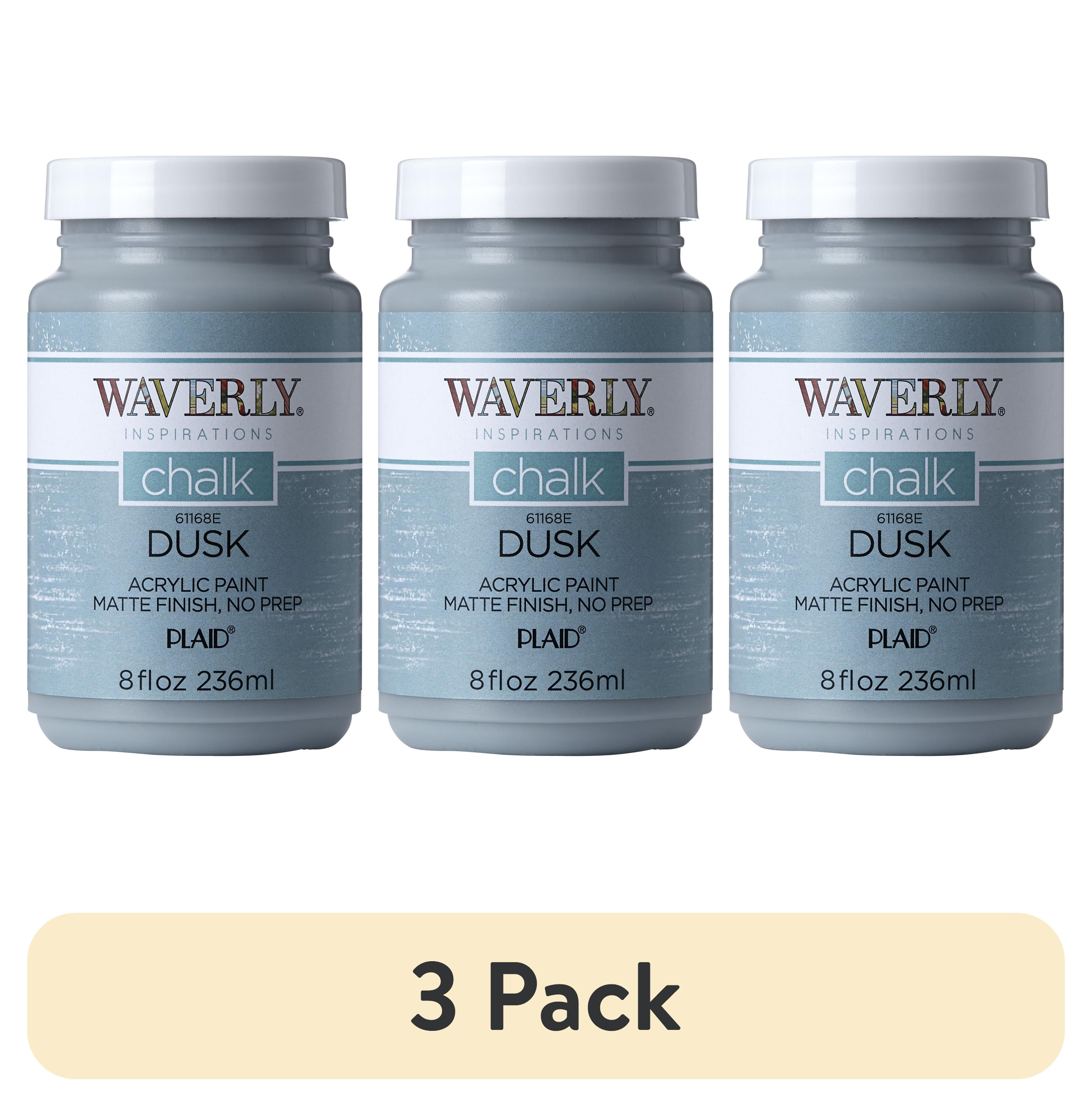 (3 pack) Waverly Inspirations Acrylic Ultra Matte Chalk Paint, Dusk, 8 ...