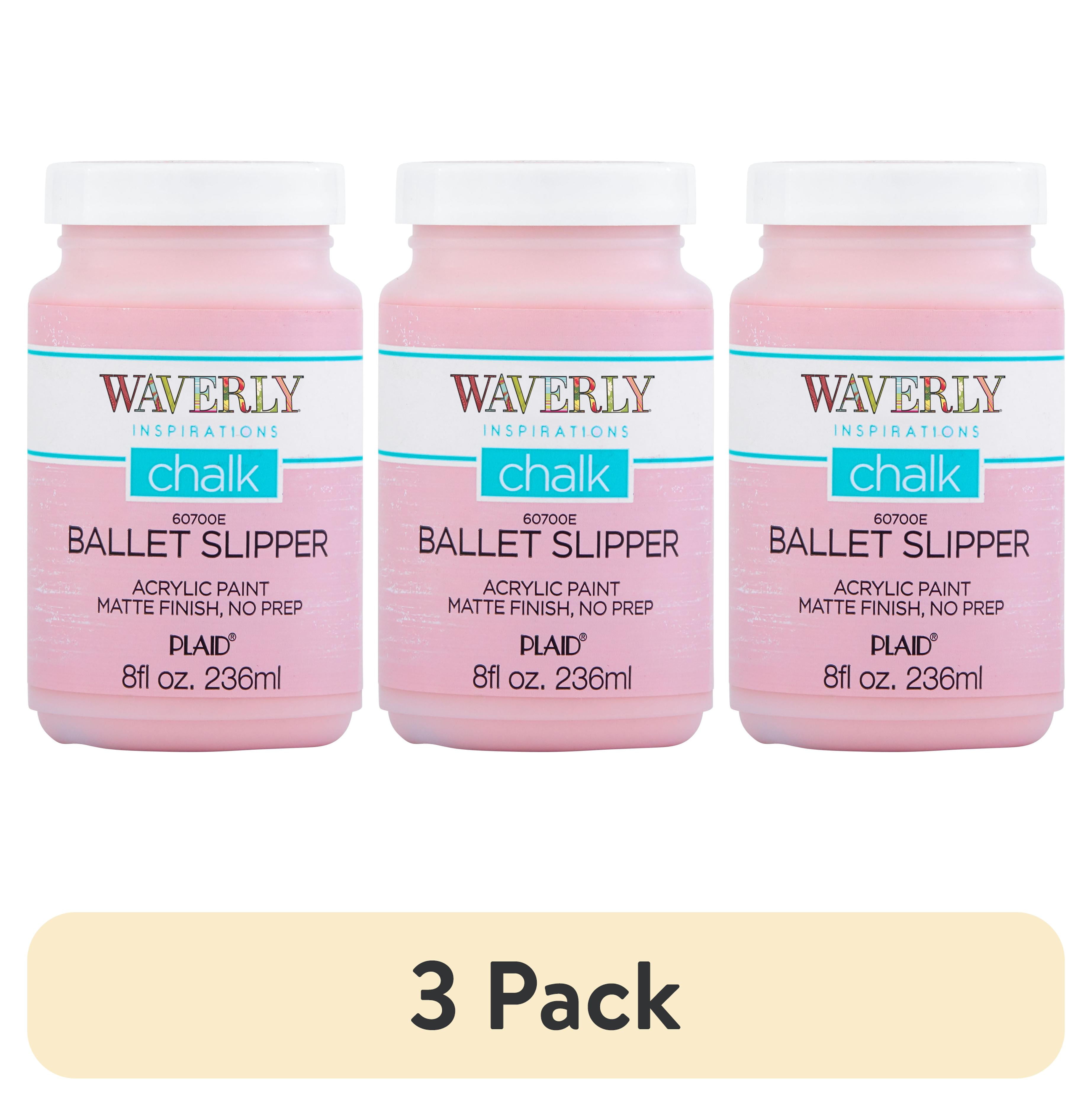 (3 pack) Waverly Inspirations Chalk Paint, Ultra Matte, Ballet Slipper ...