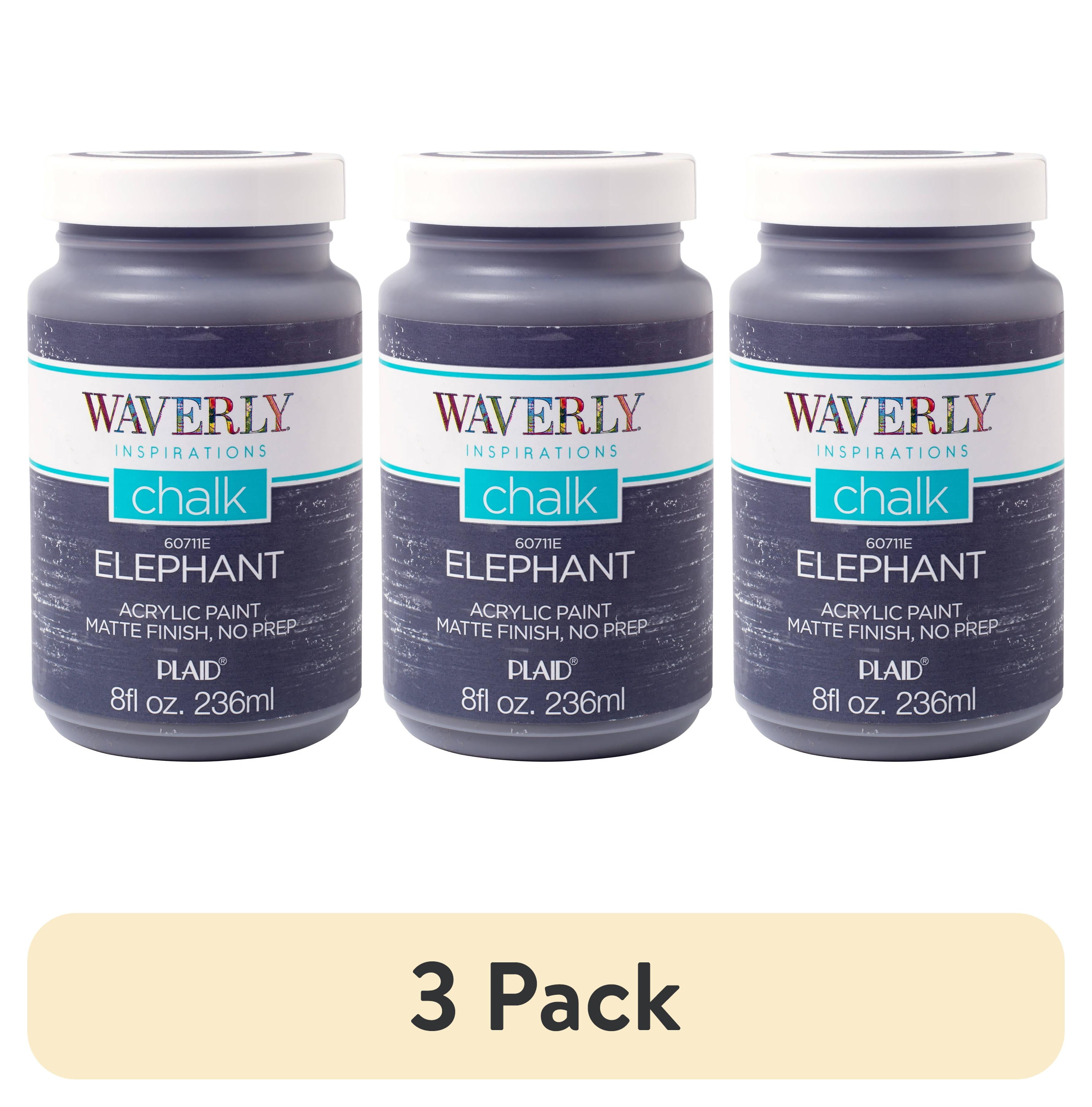 (3 pack) Waverly Inspirations Chalk Paint, Ultra Matte, Elephant, 8 fl ...