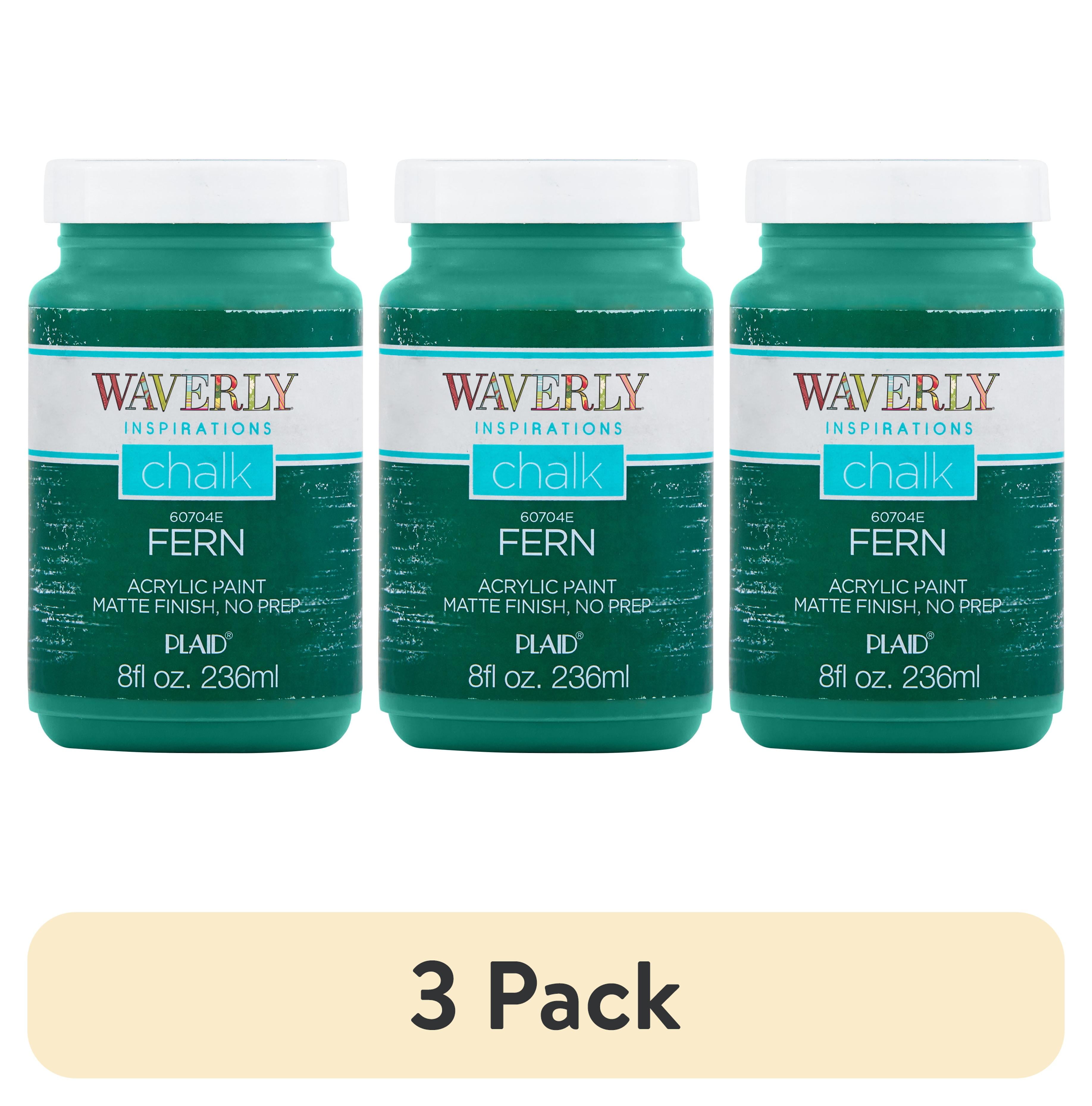 (3 pack) Waverly Inspirations Chalk Paint, Ultra Matte, Fern, 8 fl oz ...