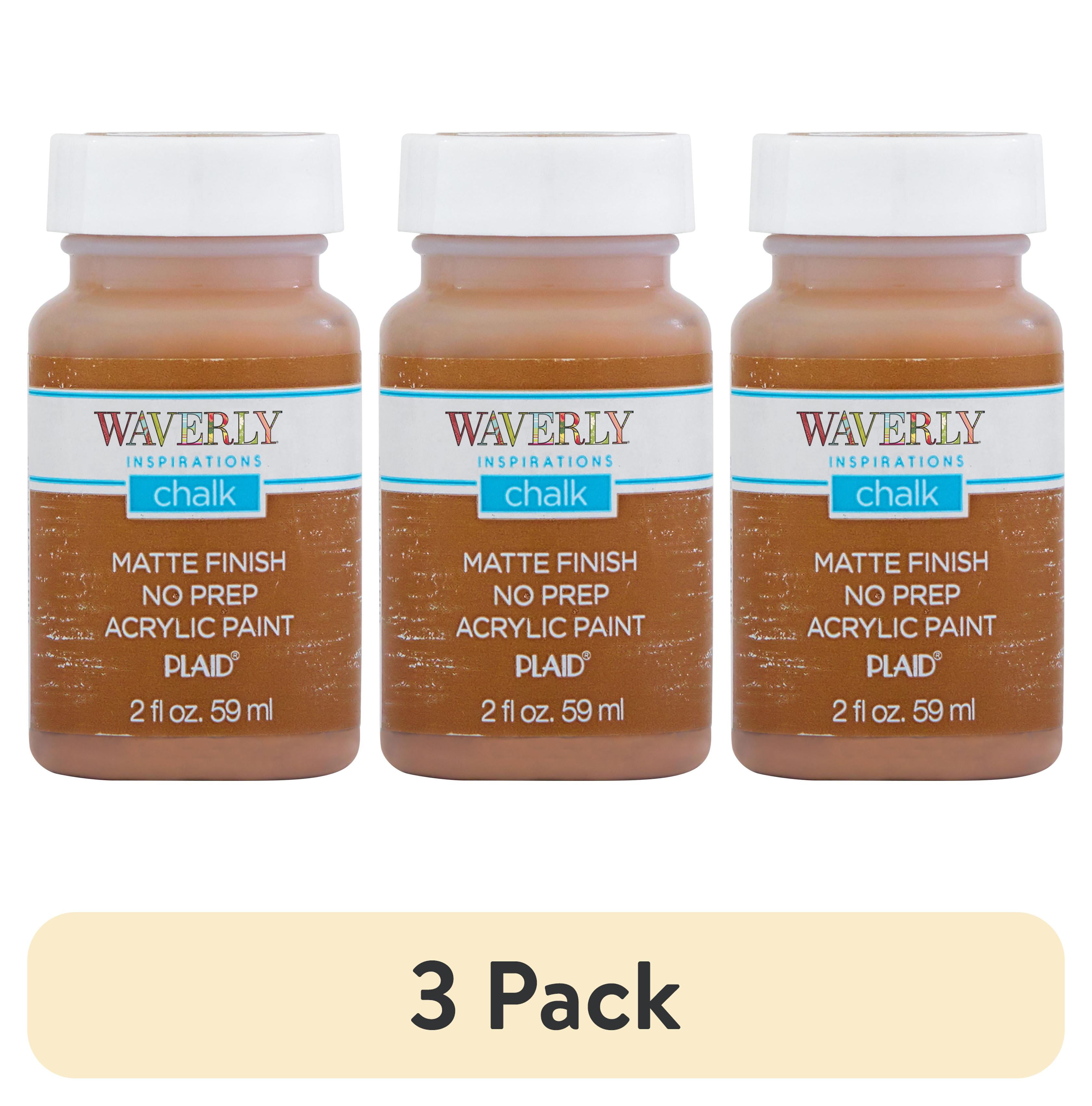 (3 pack) Waverly Inspirations Chalk Paint, Ultra Matte, Hazelnut, 2 fl ...