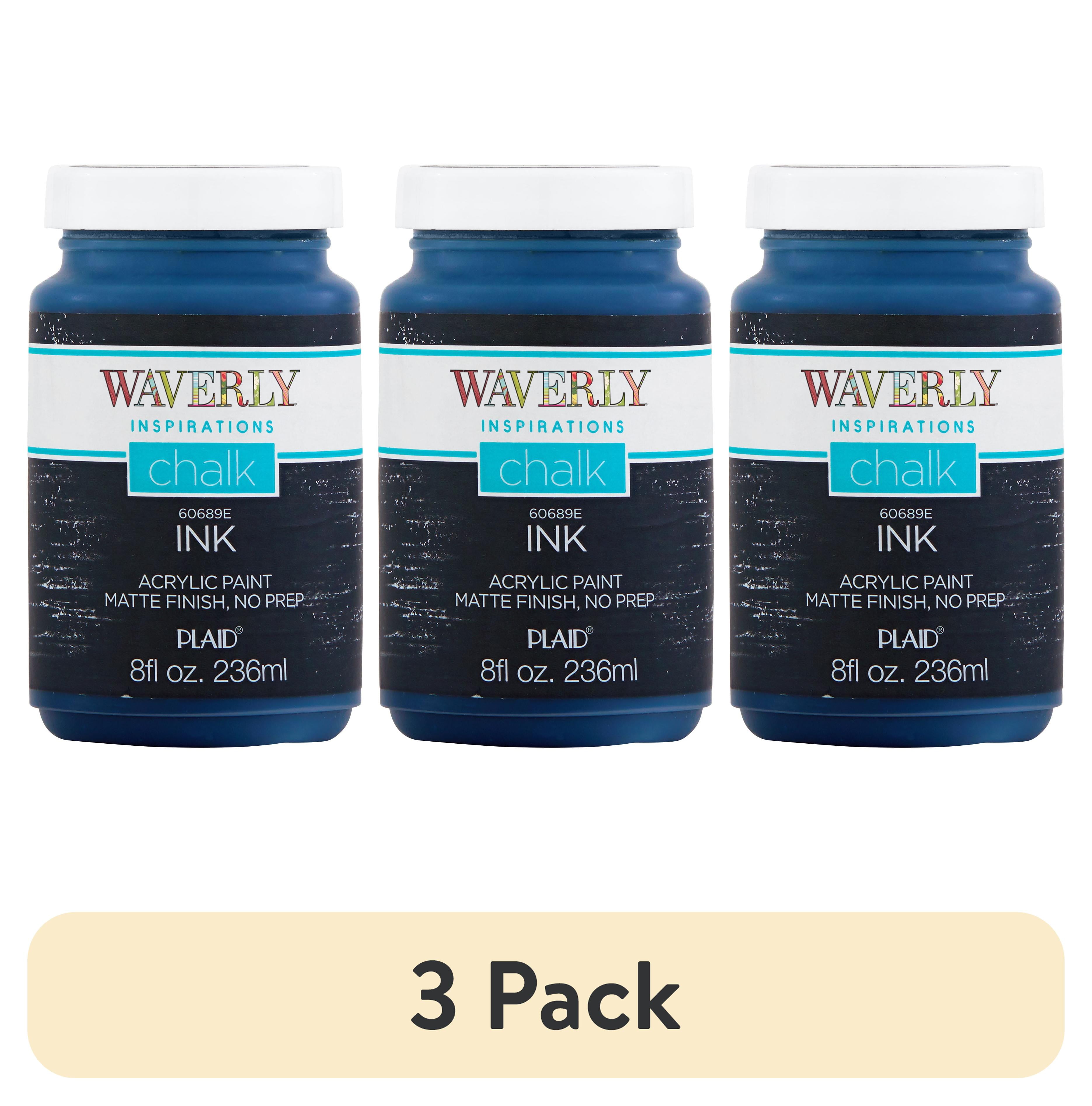 (3 pack) Waverly Inspirations Chalk Paint, Ultra Matte Ink, 8 fl oz ...