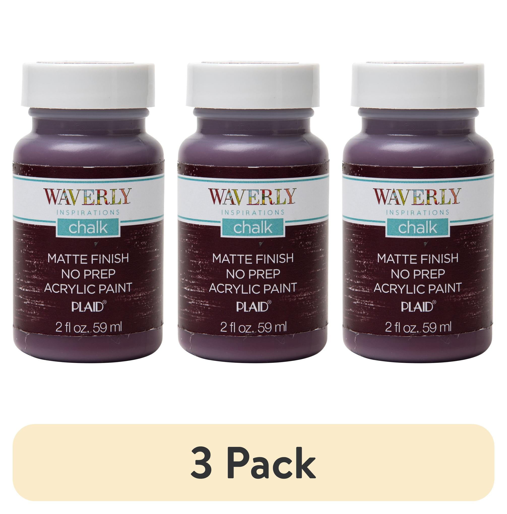 (3 pack) Waverly Inspirations Chalk Paint, Ultra Matte, Merlot, 2 fl oz ...