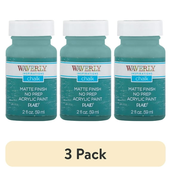 (3 pack) Waverly Inspirations Chalk Paint, Ultra Matte, Moss, 2 fl oz ...