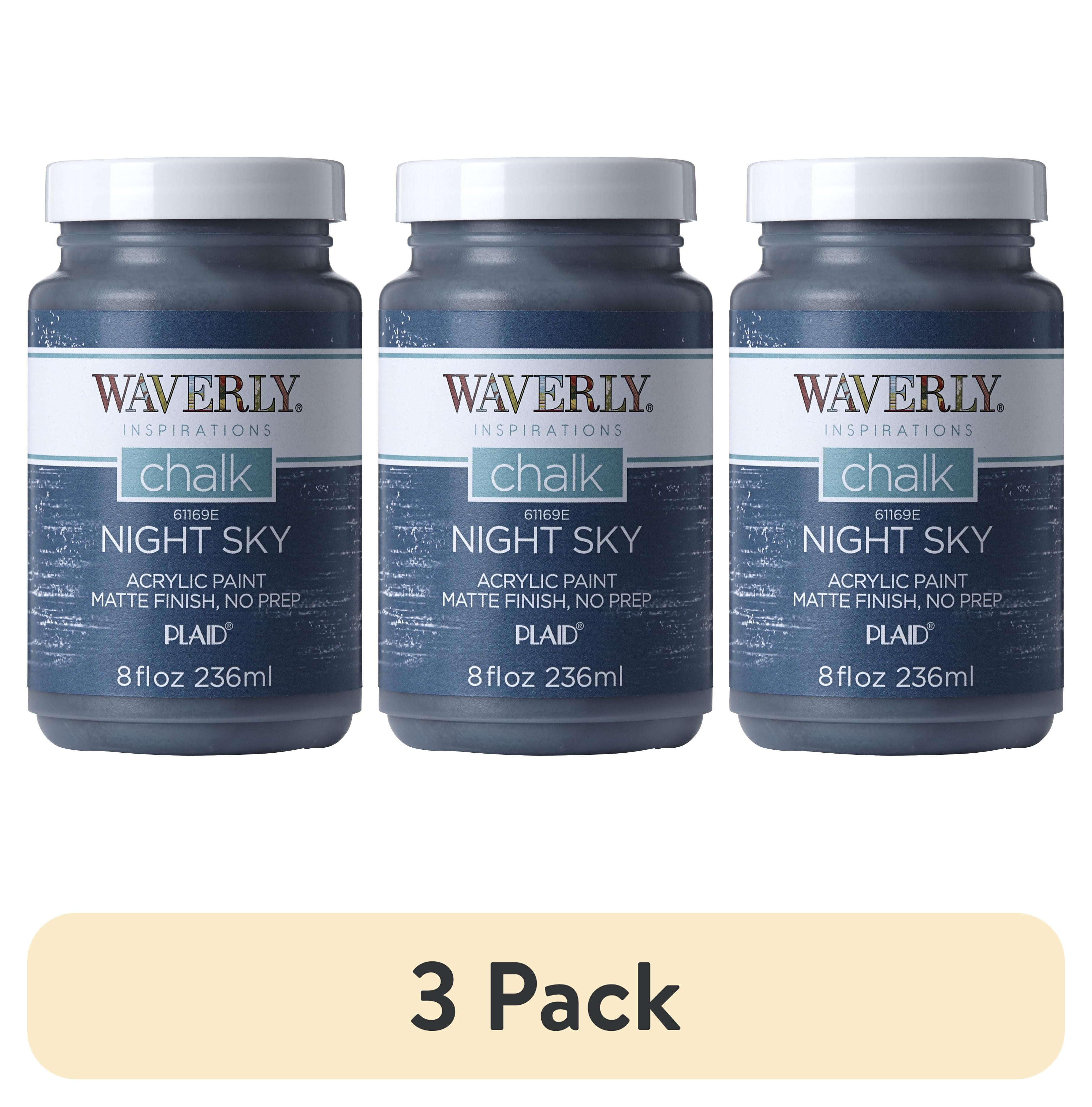 (3 pack) Waverly Inspirations Chalk Paint, Ultra Matte, Night Sky, 8 fl ...