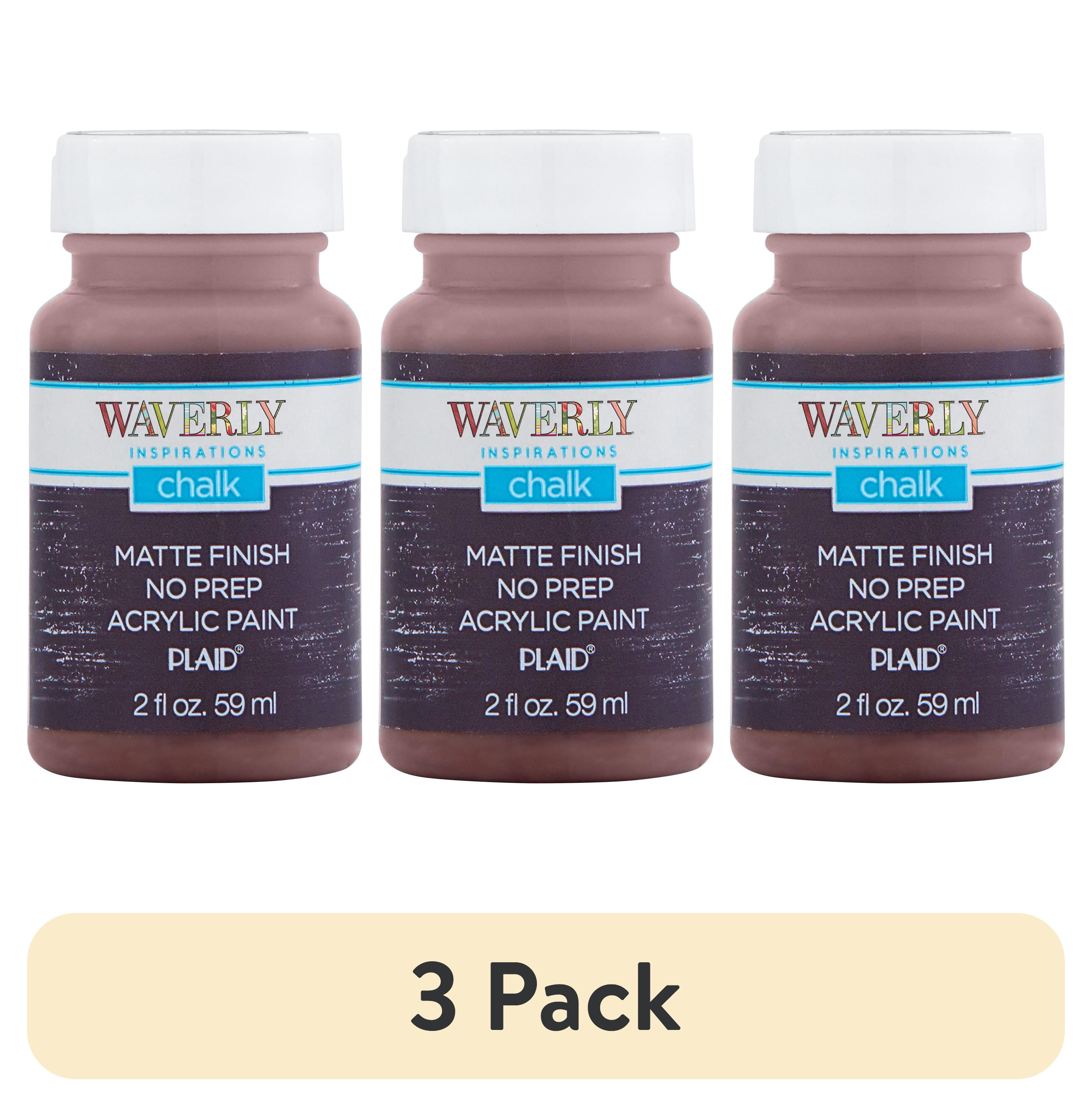 (3 pack) Waverly Inspirations Chalk Paint, Ultra Matte, Truffle, 2 fl ...