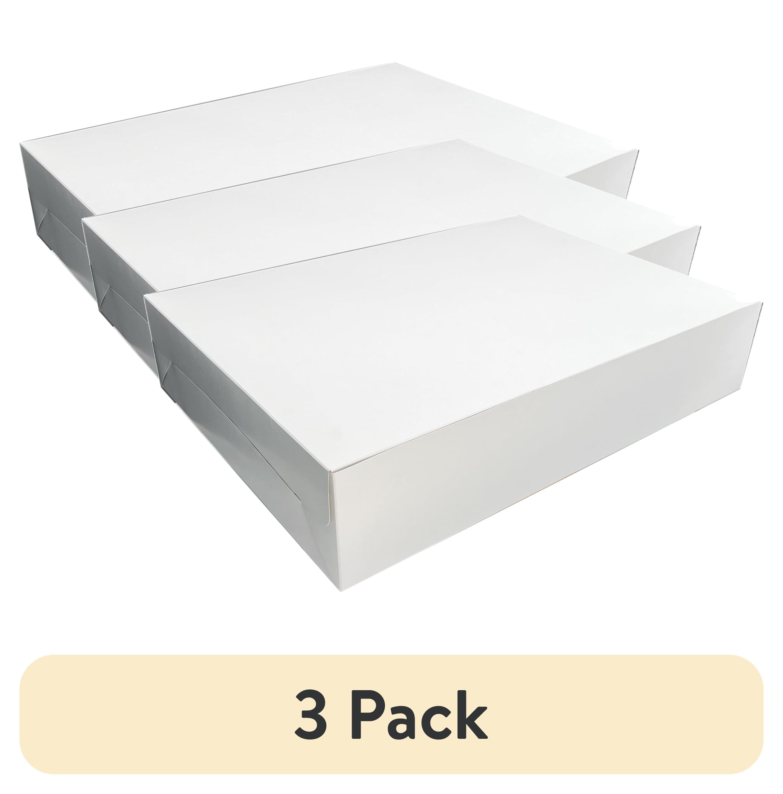 (3 pack) 19" x 14" x 4" White Folding Cake Box, by Way To Celebrate ...