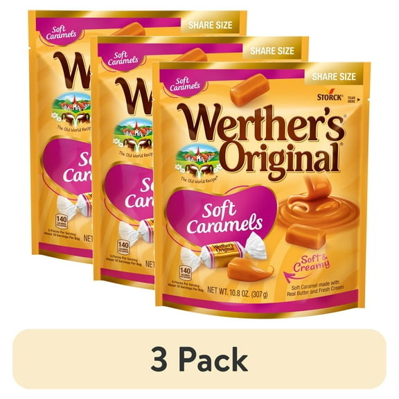 Werther's Original Creamy Filled Candy, Salted Caramel Creme Soft ...