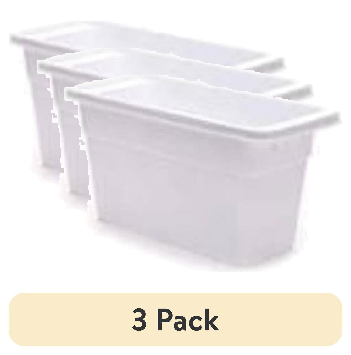 (3 pack) White Ice Cube Bin Holds 4 Full Trays Of Loose Cubes Only One ...