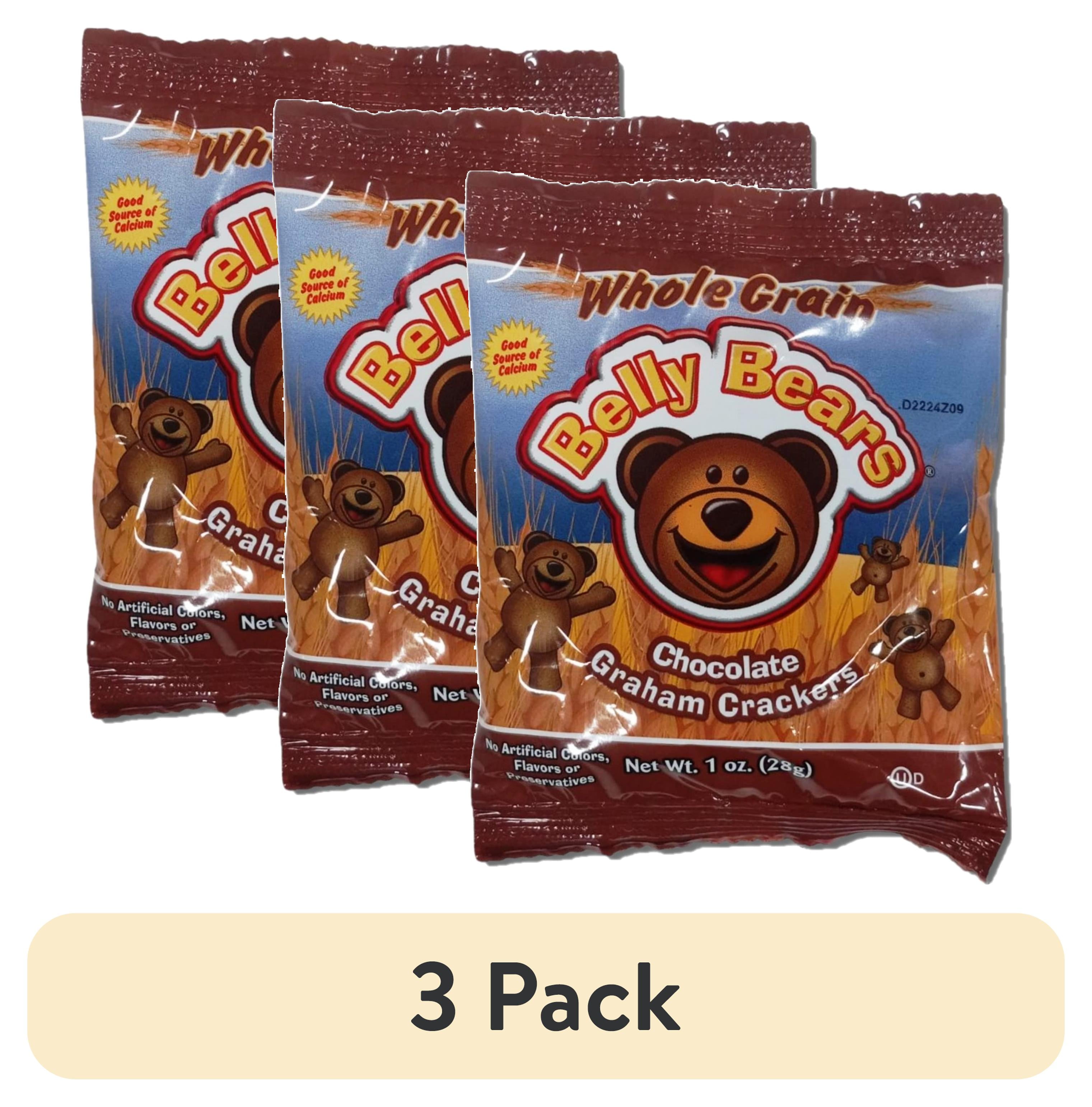 (3 pack) Whole Grain Chocolate Belly Bears School Graham Crackers, 20 ...
