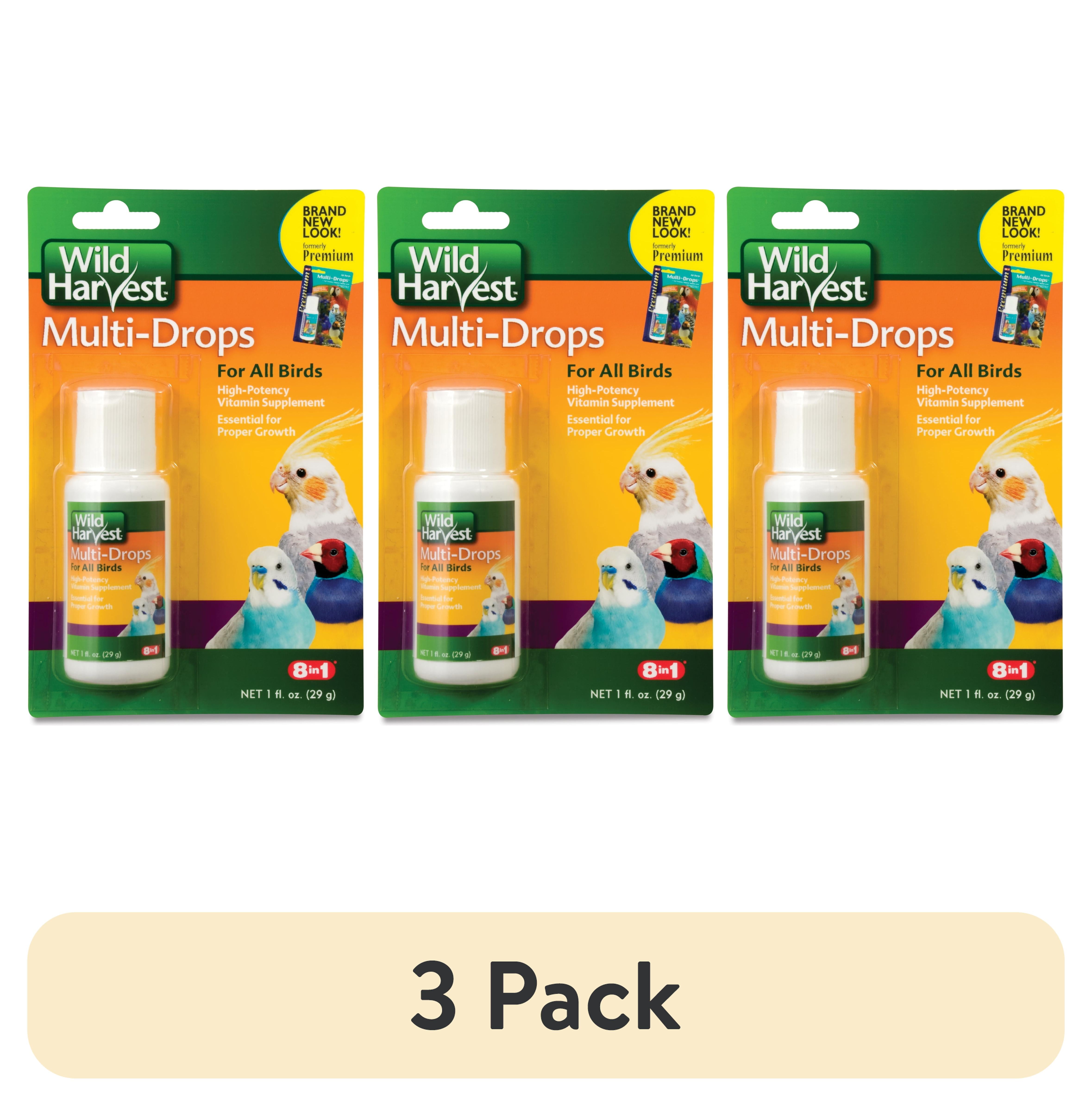 (3 pack) Wild Harvest Multi-Drops for All Birds 1 Ounce, High-Potency ...