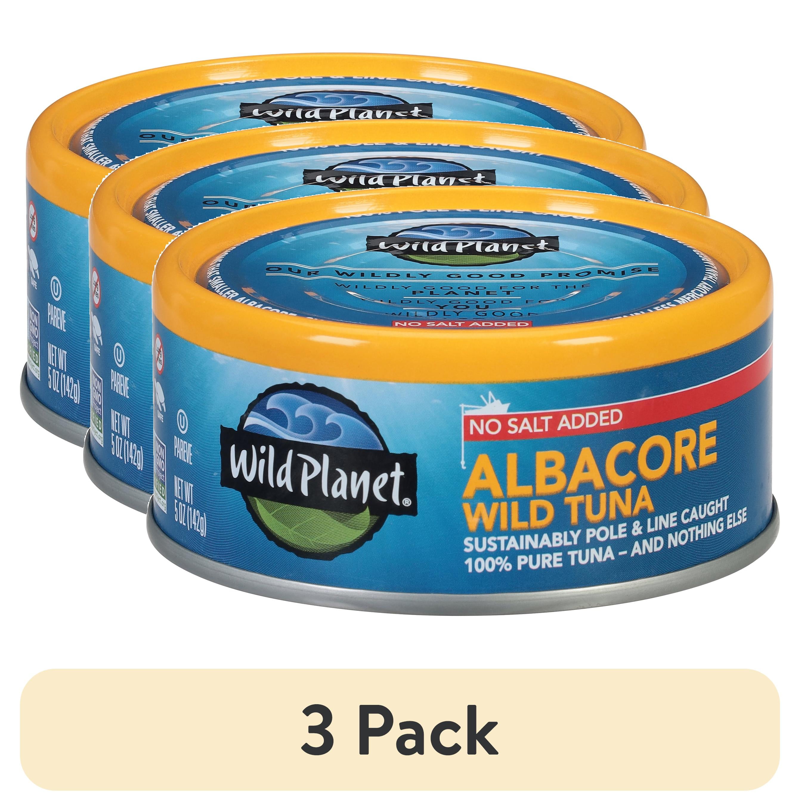 (3 pack) Wild Planet Albacore Wild Caught Tuna, No Salt Added, 5 oz Can ...