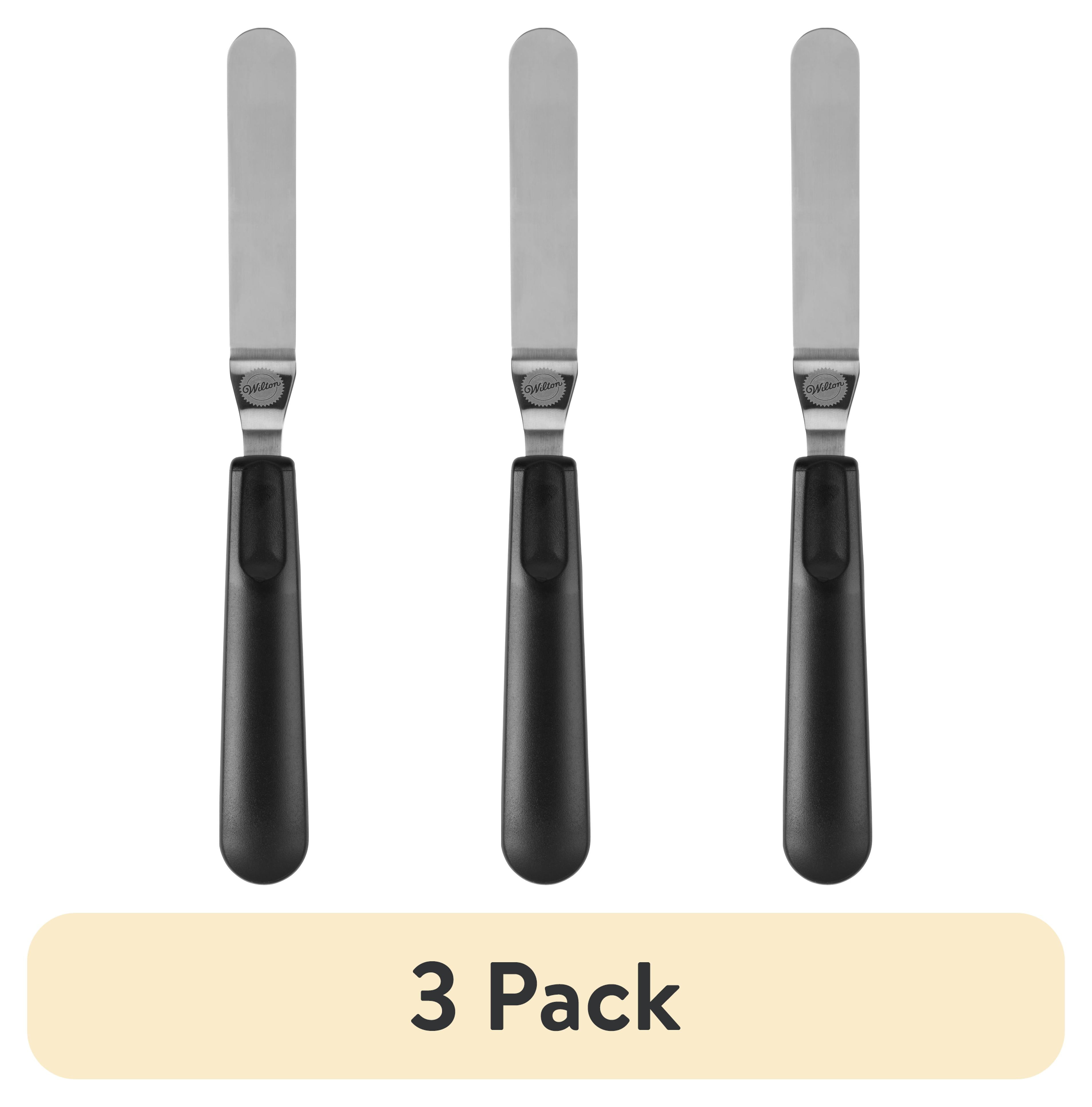 (3 pack) Wilton Angled Icing Spatula with Black Handle, 9-Inch ...