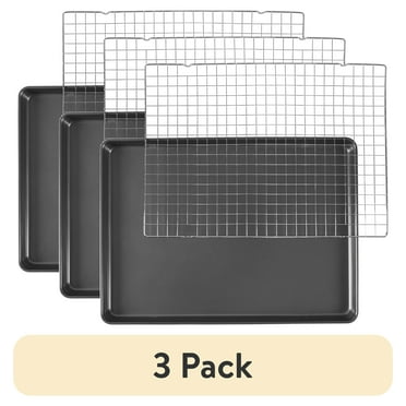 Mainstays Large Nonstick 17" x 11" Cookie Sheet Baking Pan, Cookie ...