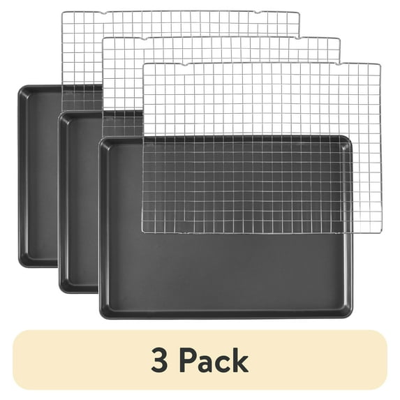 (3 pack) Wilton Premium Bakeware Set Non-Stick Mega Cookie Sheet 21x15 ...
