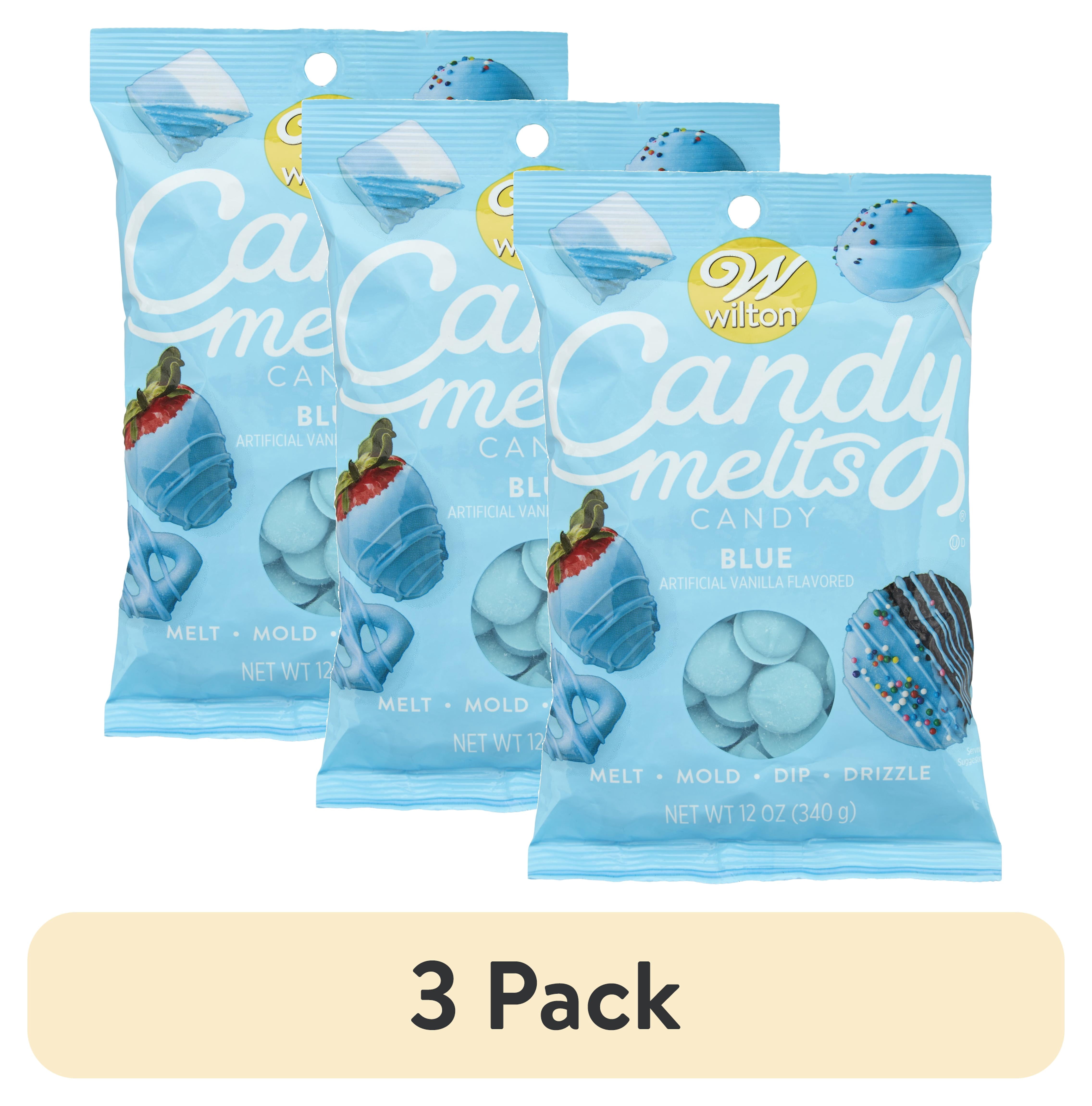 (3 pack) Wilton Blue Candy Melts Vanilla-Flavored Wafer Chips for ...