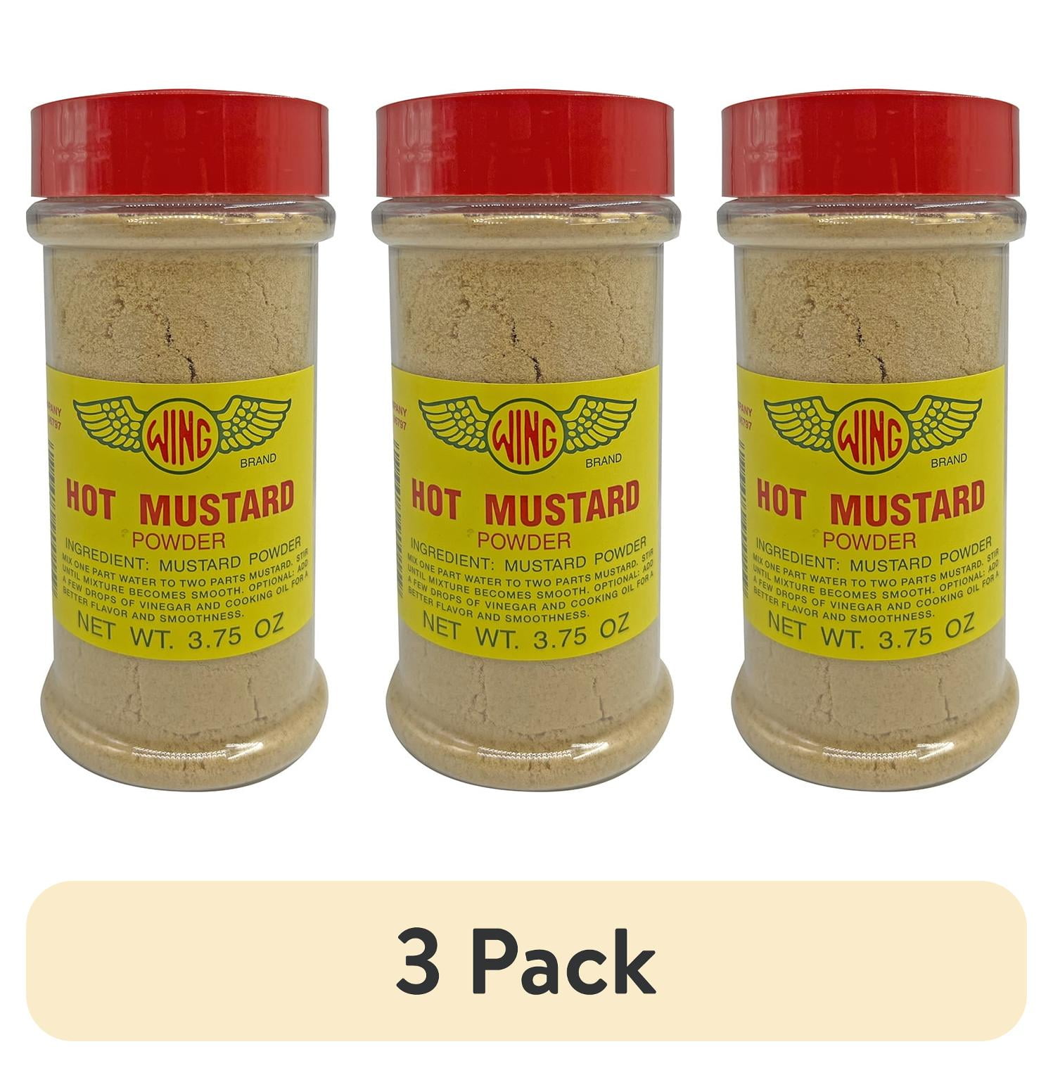 (3 pack) Wing Brand Hot Mustard Powder, 3.75oz - Walmart.com