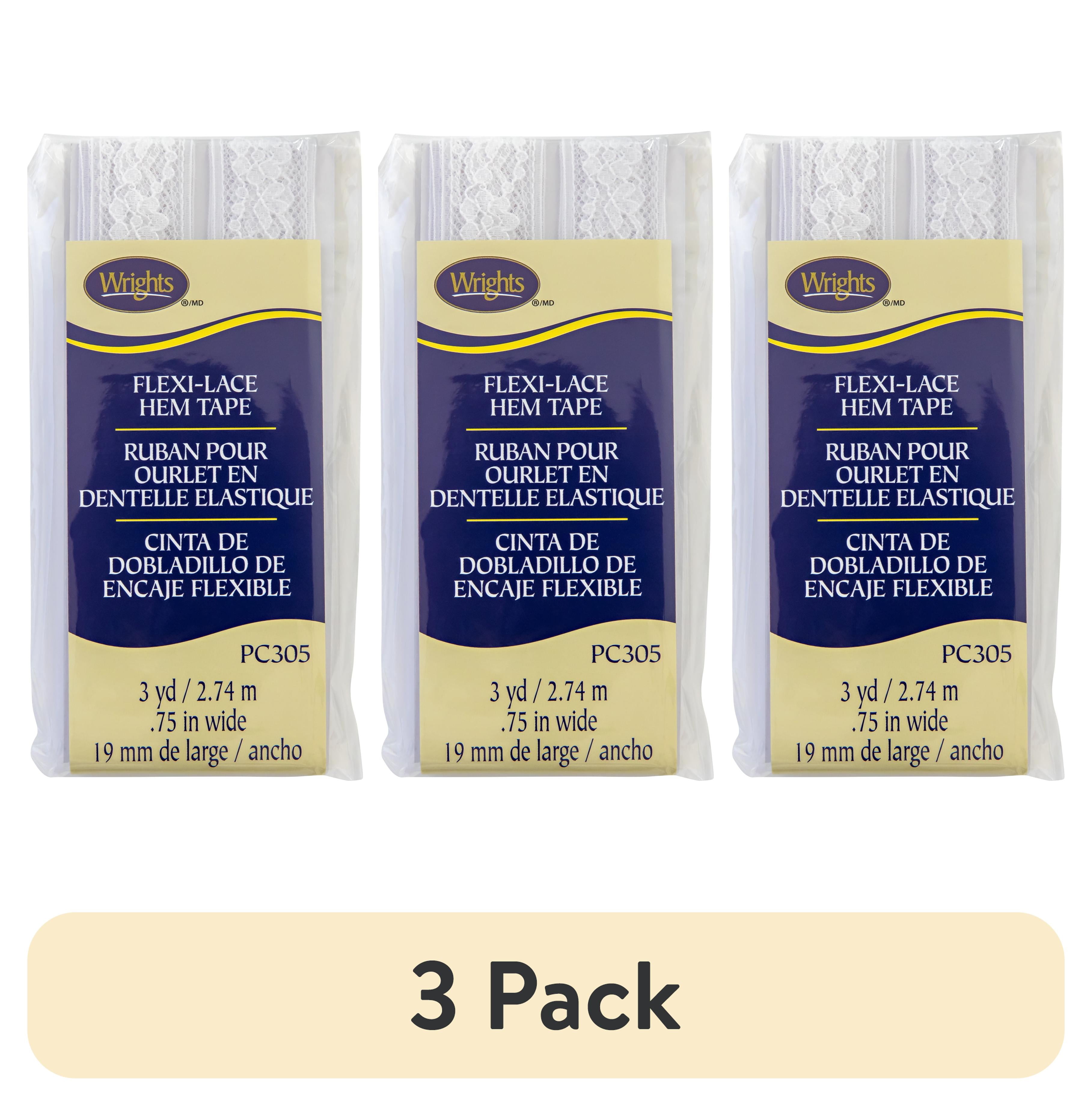 (3 pack) Wrights White, 3/4" Flexi Lace Hem Facing, 3 yd Sewing Trim ...