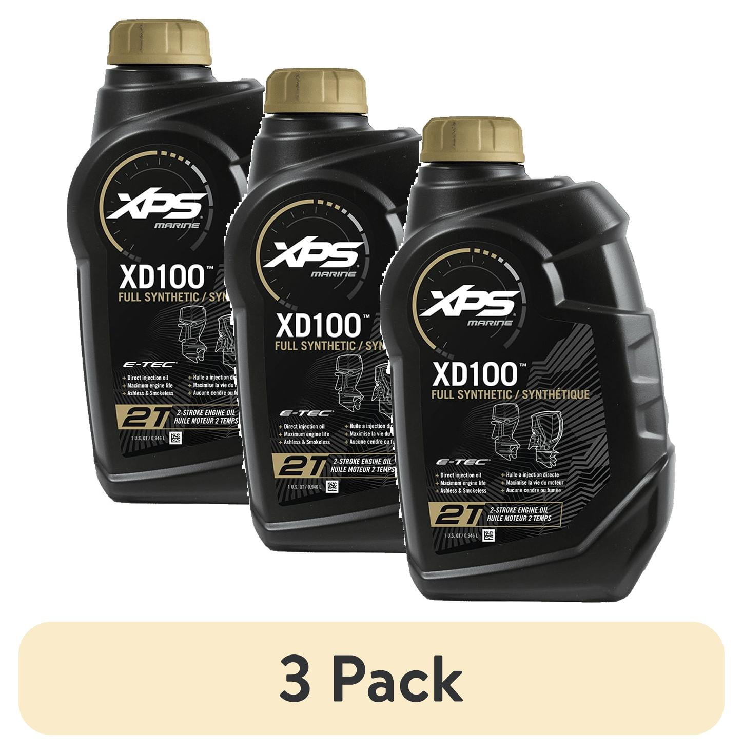 (3 pack) XPS Marine XD100 Synthetic 2-Stroke Engine Oil For Evinrude E ...