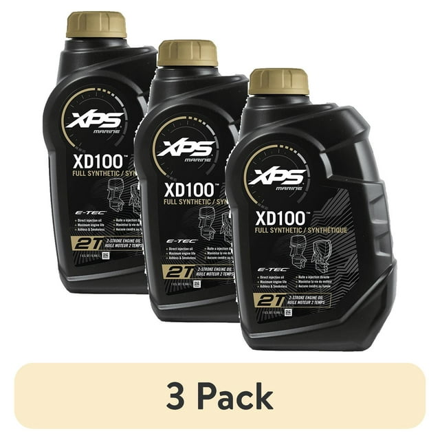 (3 pack) XPS Marine XD100 Synthetic 2-Stroke Engine Oil For Evinrude E-TEC, 1 Quart - Walmart ...
