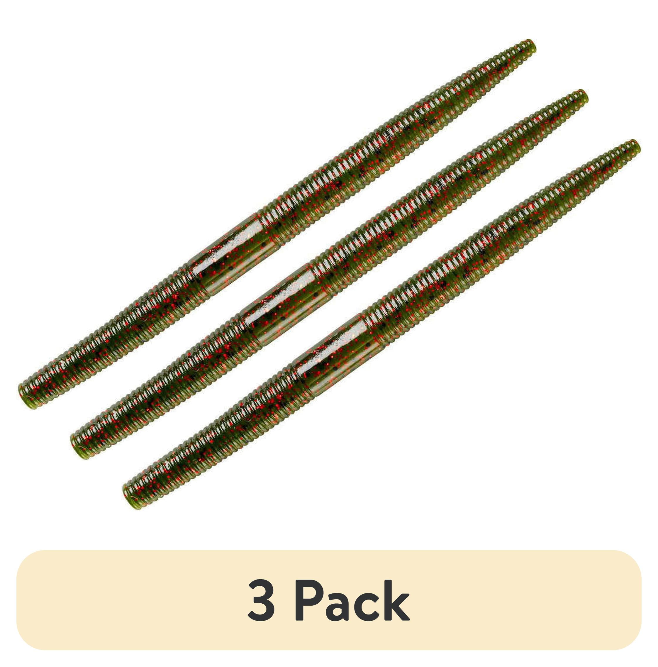 (3 pack) YUM Dinger Soft Plastic Worm 4" Watermelon Red Flake 8 Count ...