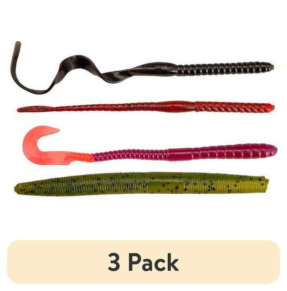 YUM 3 Pack Plastic Worm Fishing Lures Assortment with Natural ...