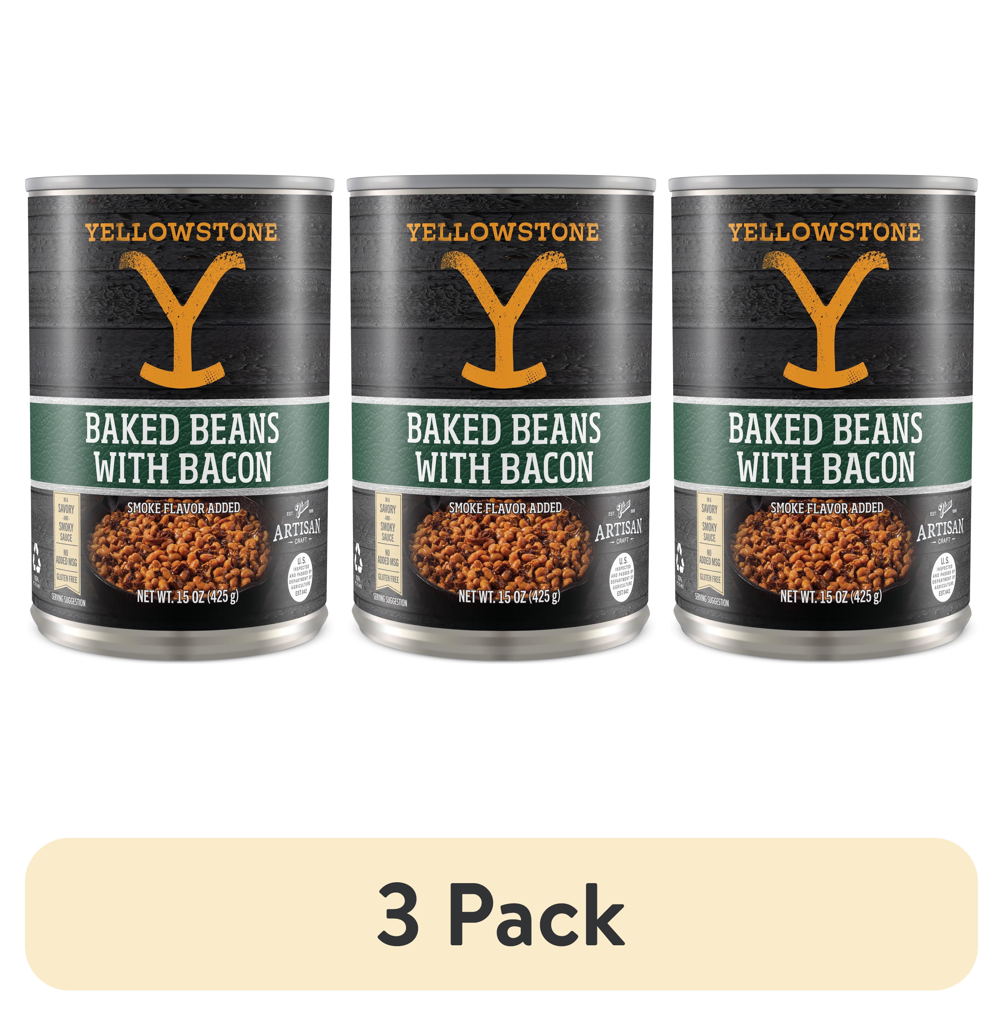 (3 pack) Yellowstone Brand Baked Beans with Bacon, No Allergens, Gluten ...