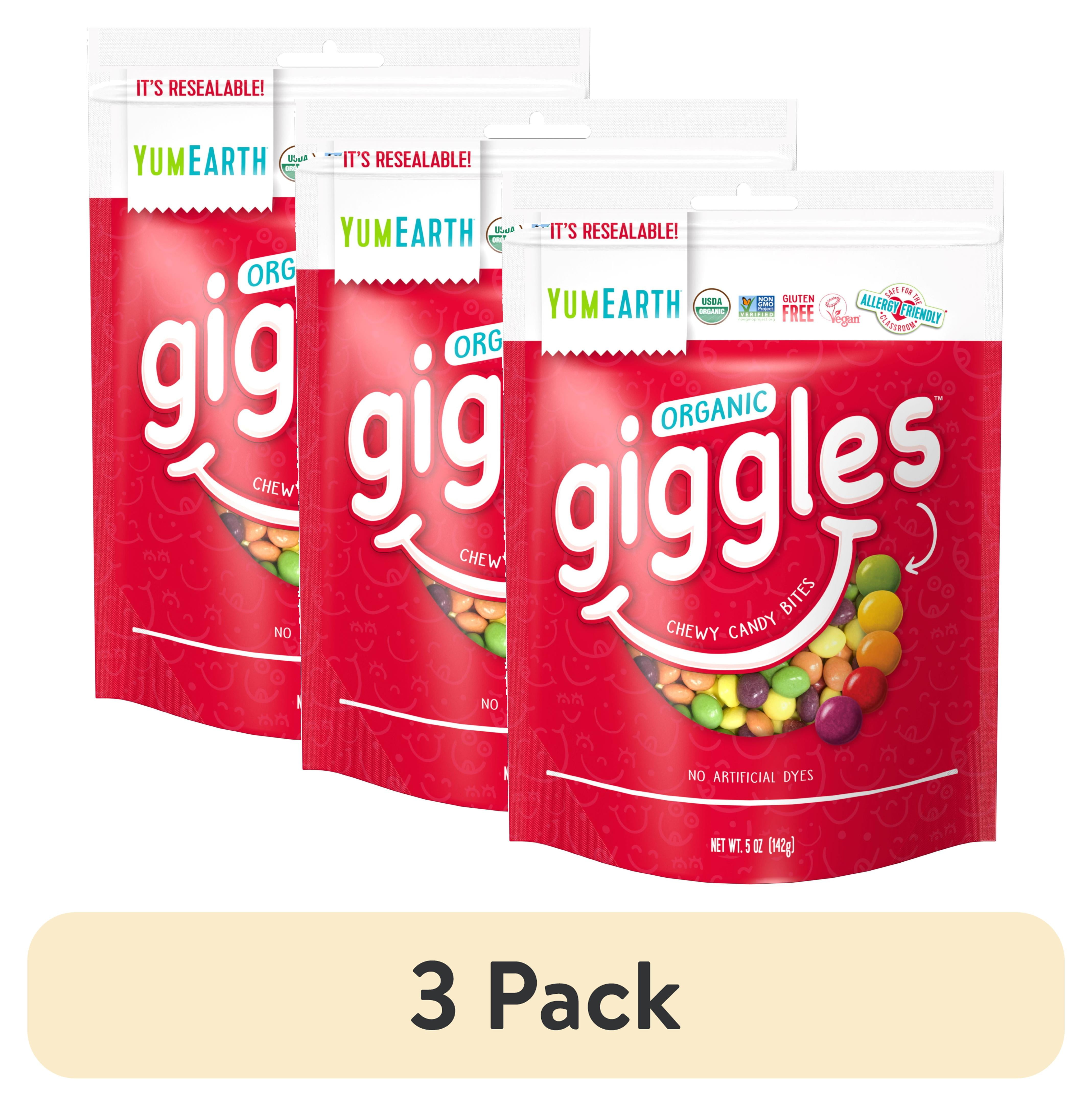(3 pack) YumEarth Organic Giggles, Assorted Flavors Chewy Candy, Gluten ...